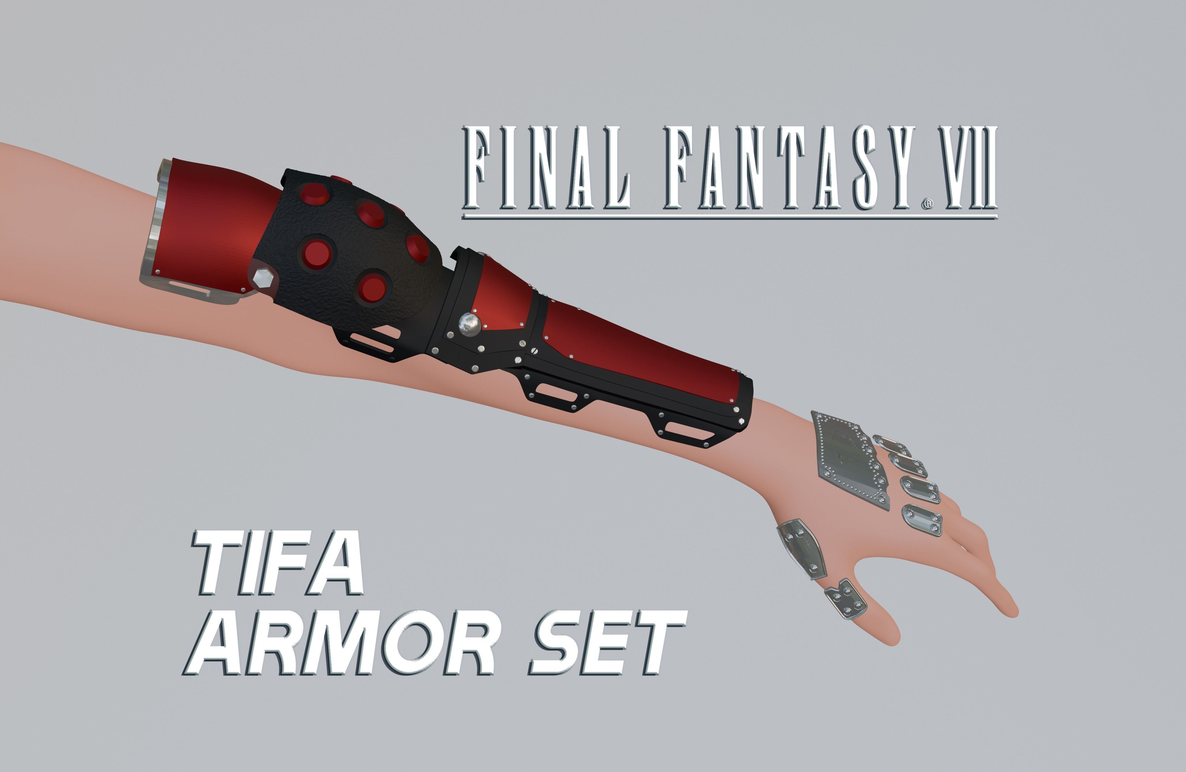 Final Fantasy VII - Tifa Lockhart Armor Set 3D model 3D printable ...