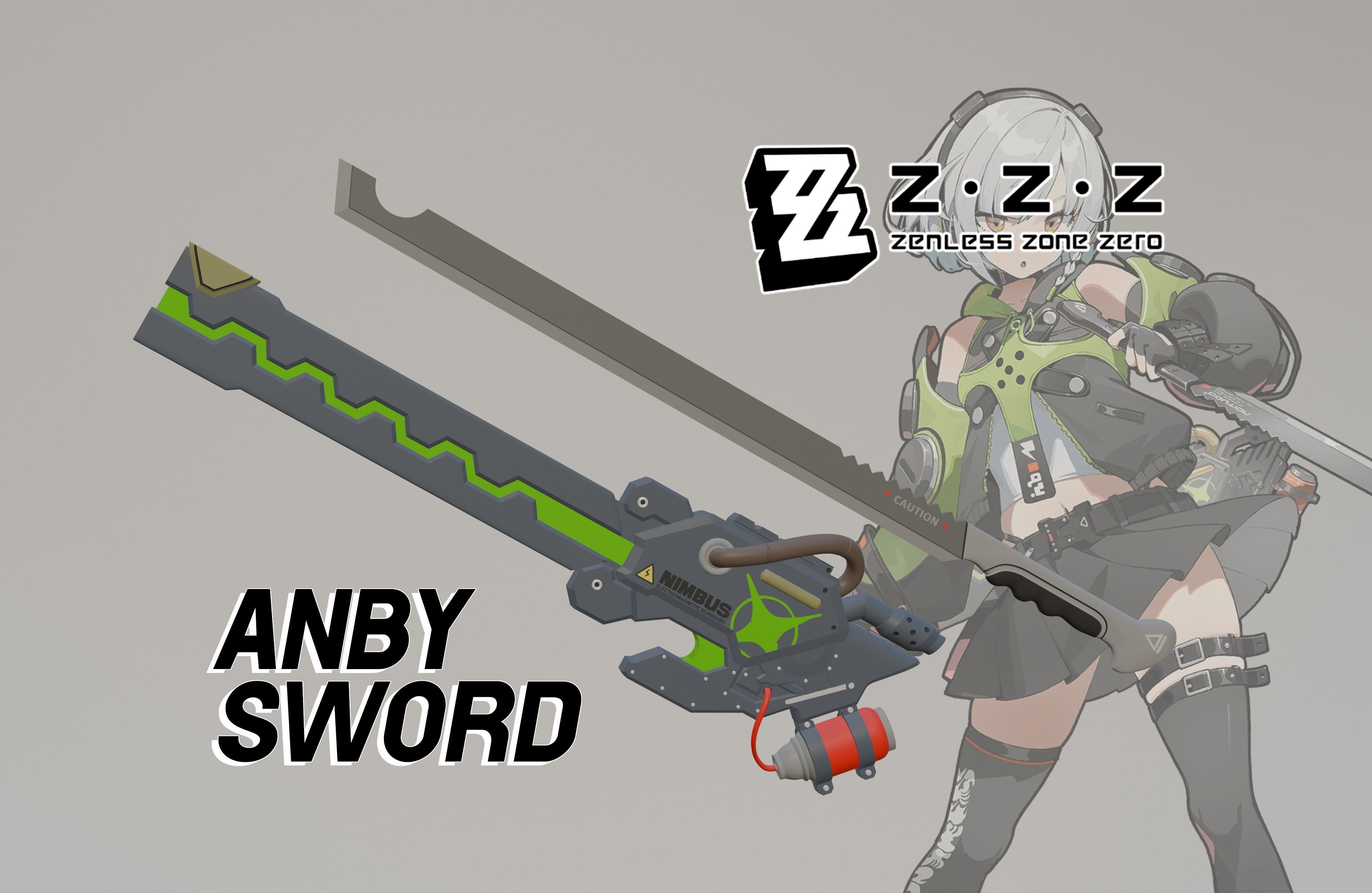 Zenless Zone Zero - Anby Sword 3D model 3D printable | CGTrader