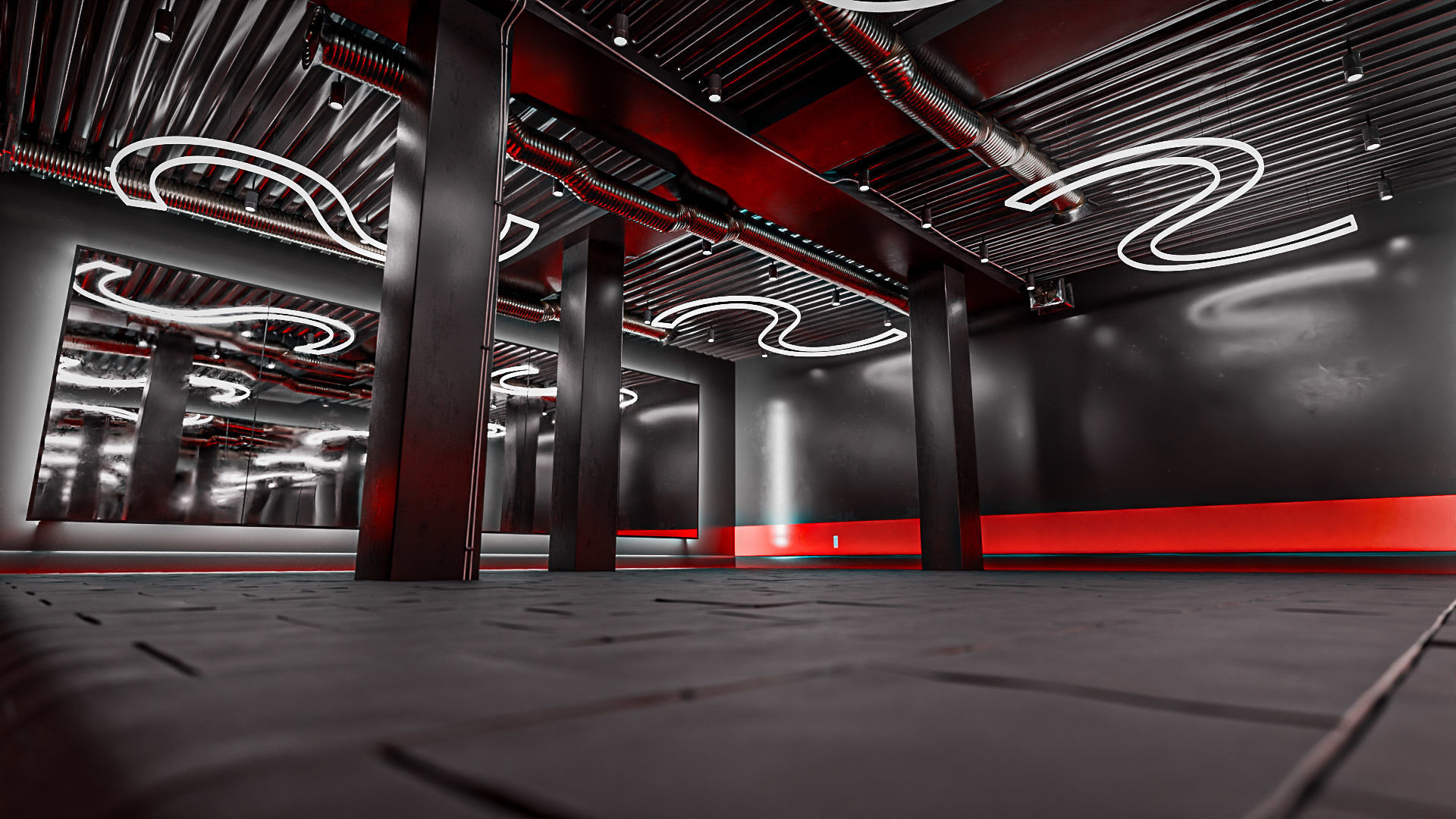 High Quality Modern Indoor Gym free 3D model | CGTrader