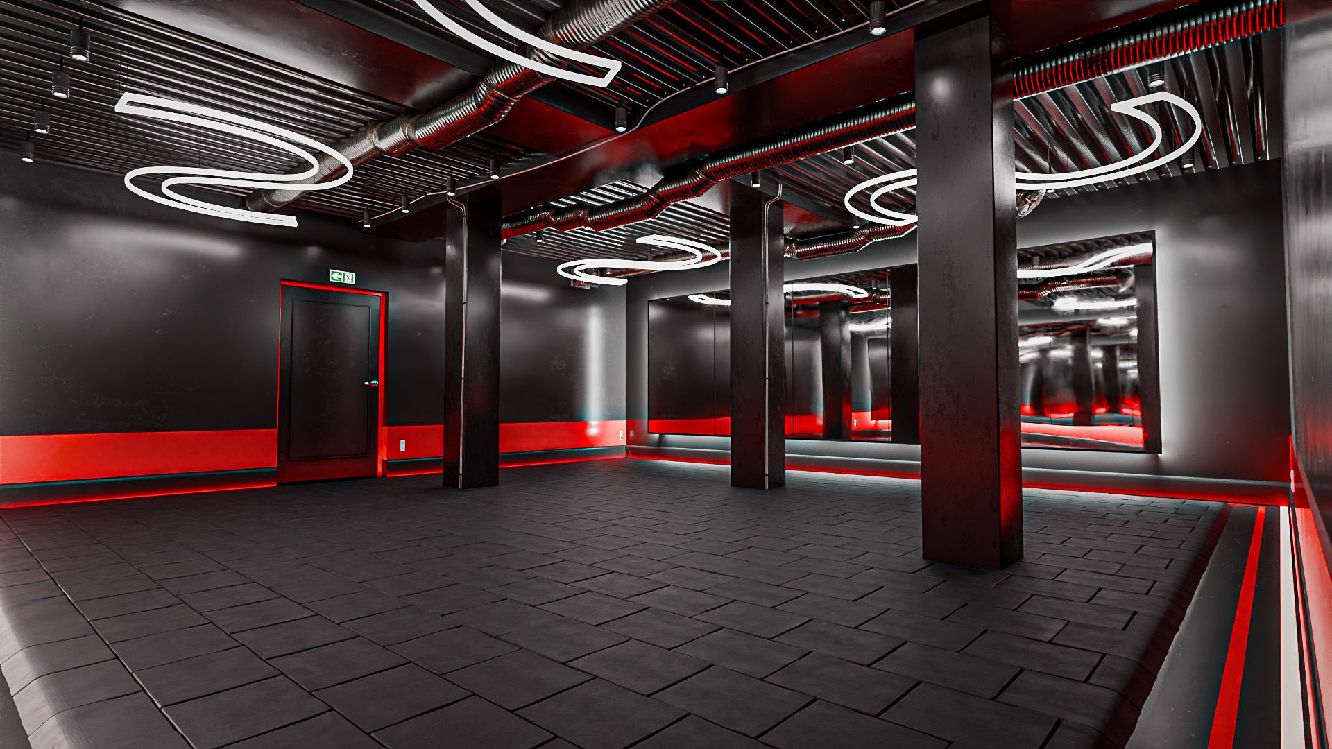 High Quality Modern Indoor Gym free 3D model | CGTrader