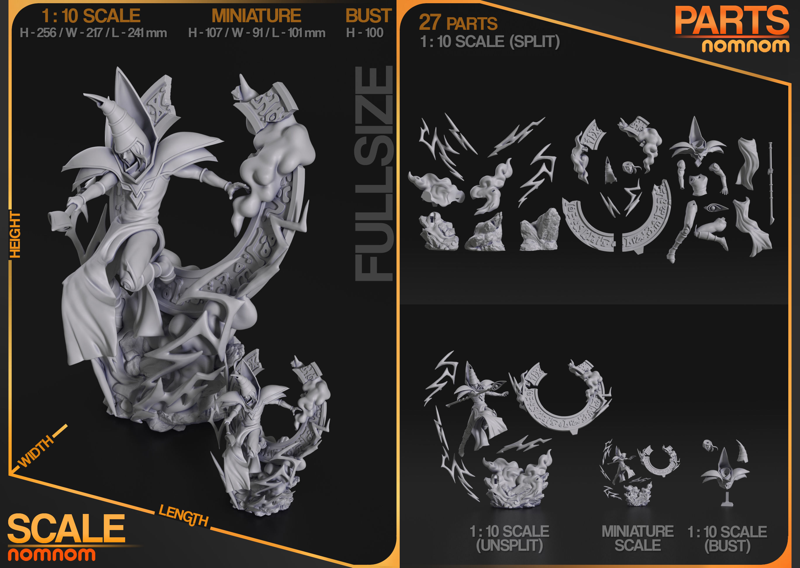 Dark Magician - Yu-Gi-Oh 3D model 3D printable | CGTrader