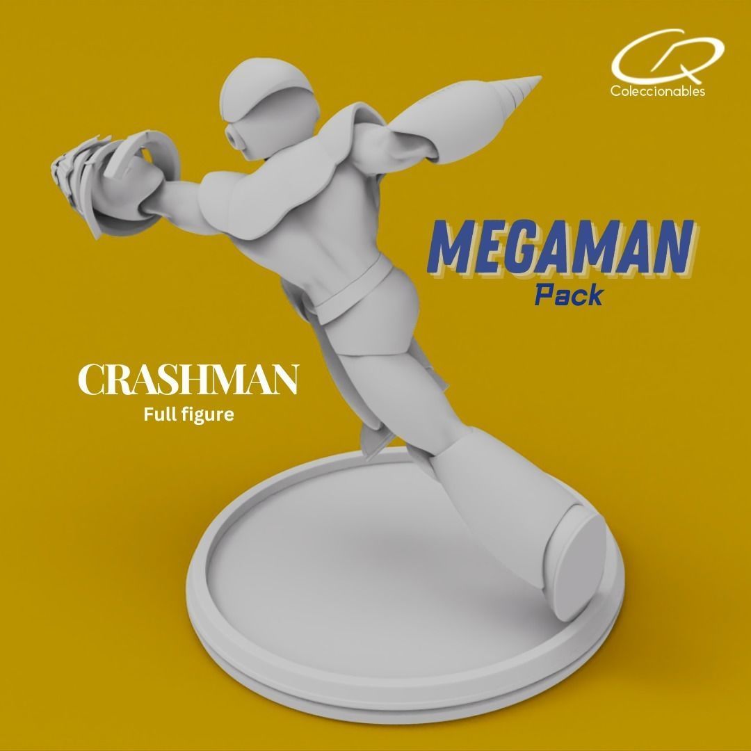 Megaman Pack Collection - Crashman full figure 3D model 3D printable ...