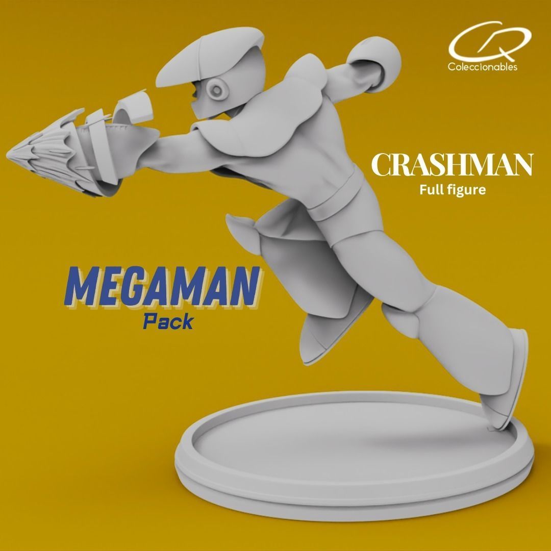 Megaman Pack Collection - Crashman full figure 3D model 3D printable ...