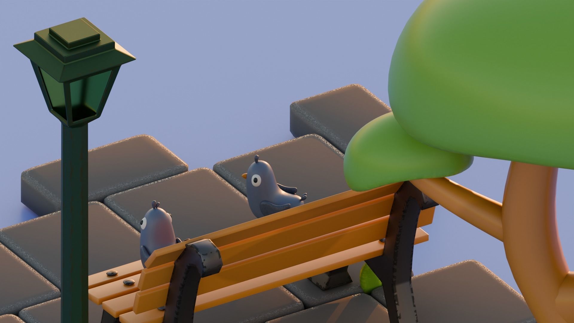 Stylized Park Render 3D model | CGTrader