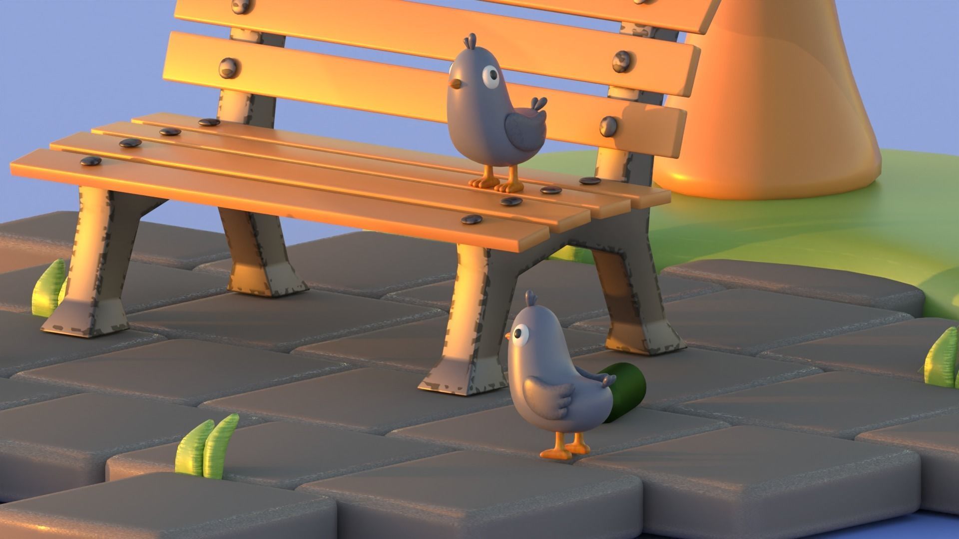 Stylized Park Render 3D model | CGTrader