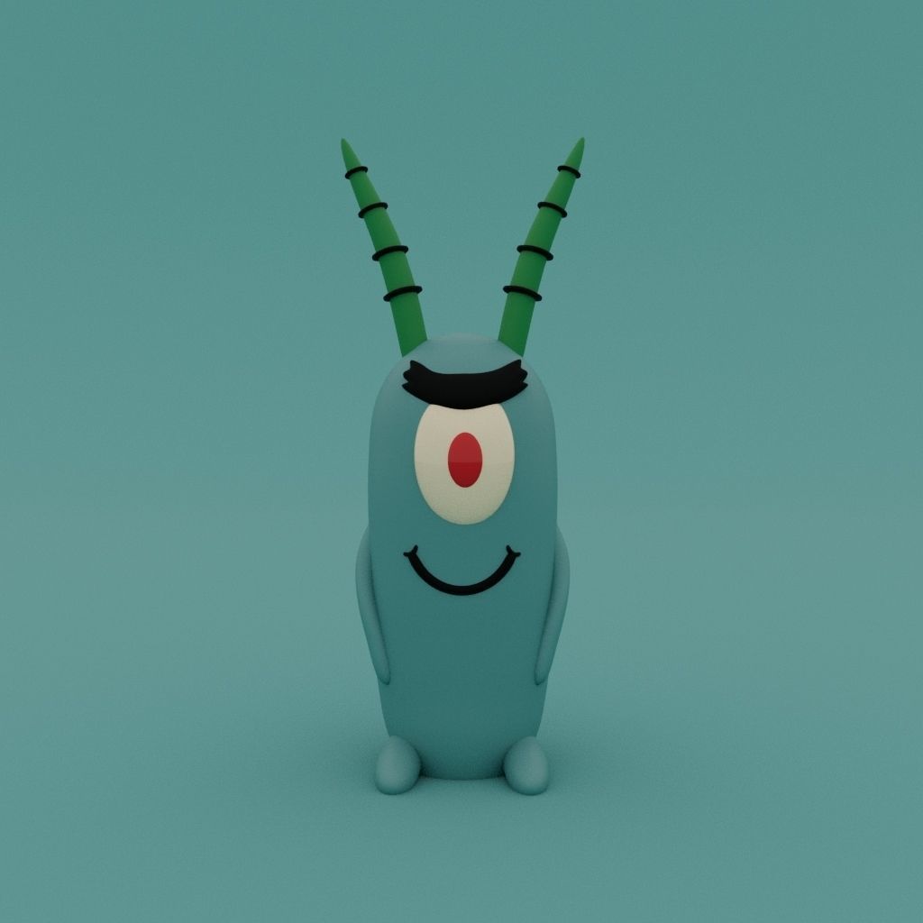 Plankton - SpongeBob SquarePants 3D model 3D printable | CGTrader