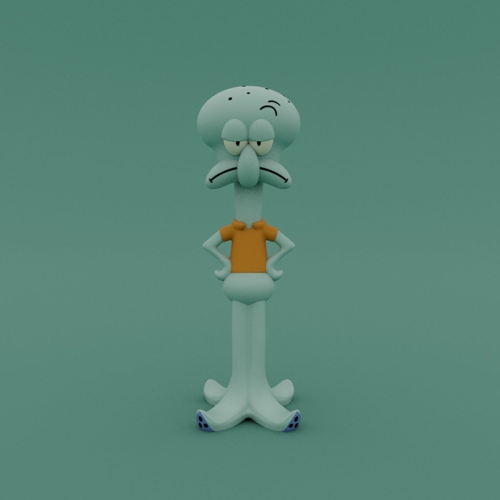 Squidward - SpongeBob SquarePants 3D model 3D printable | CGTrader