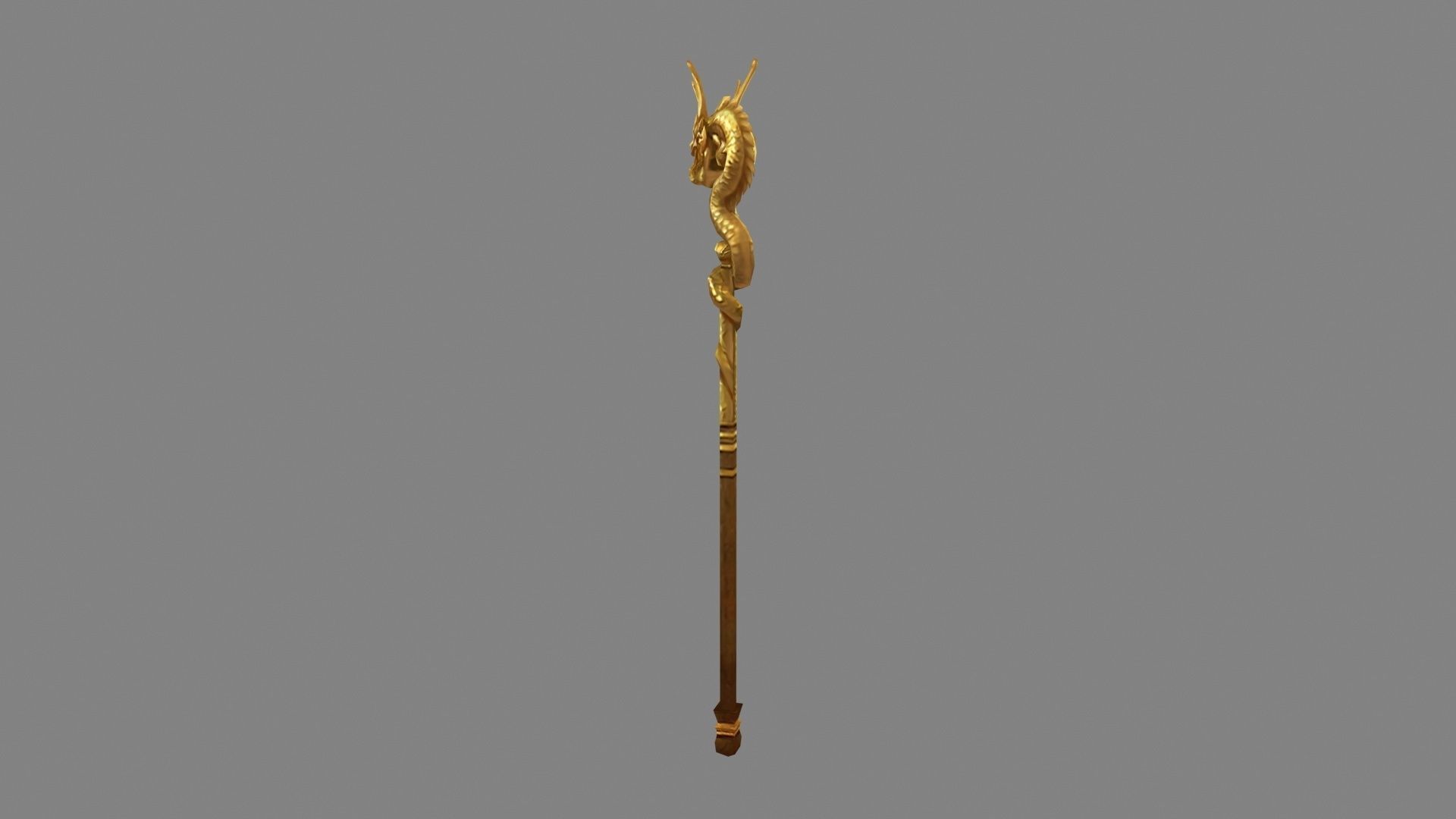 3D model Cartoon Golden Dragon Cane VR / AR / low-poly | CGTrader