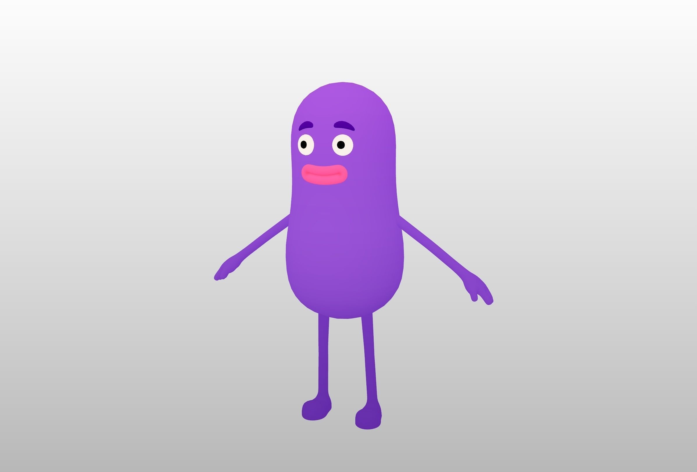 Character323 Purple Guy 3D model | CGTrader