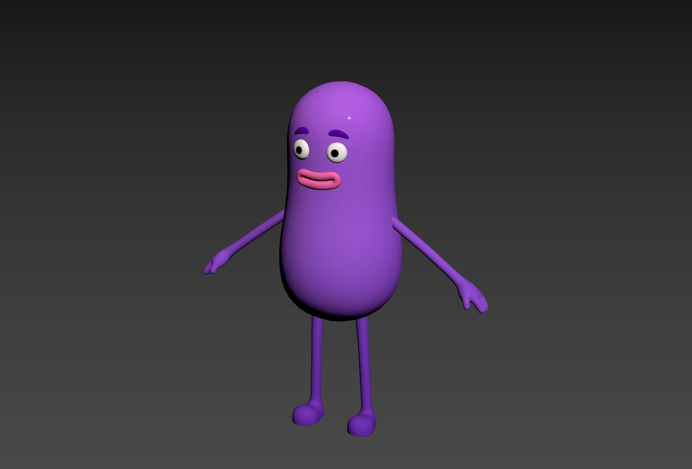 Character323 Purple Guy 3D model | CGTrader