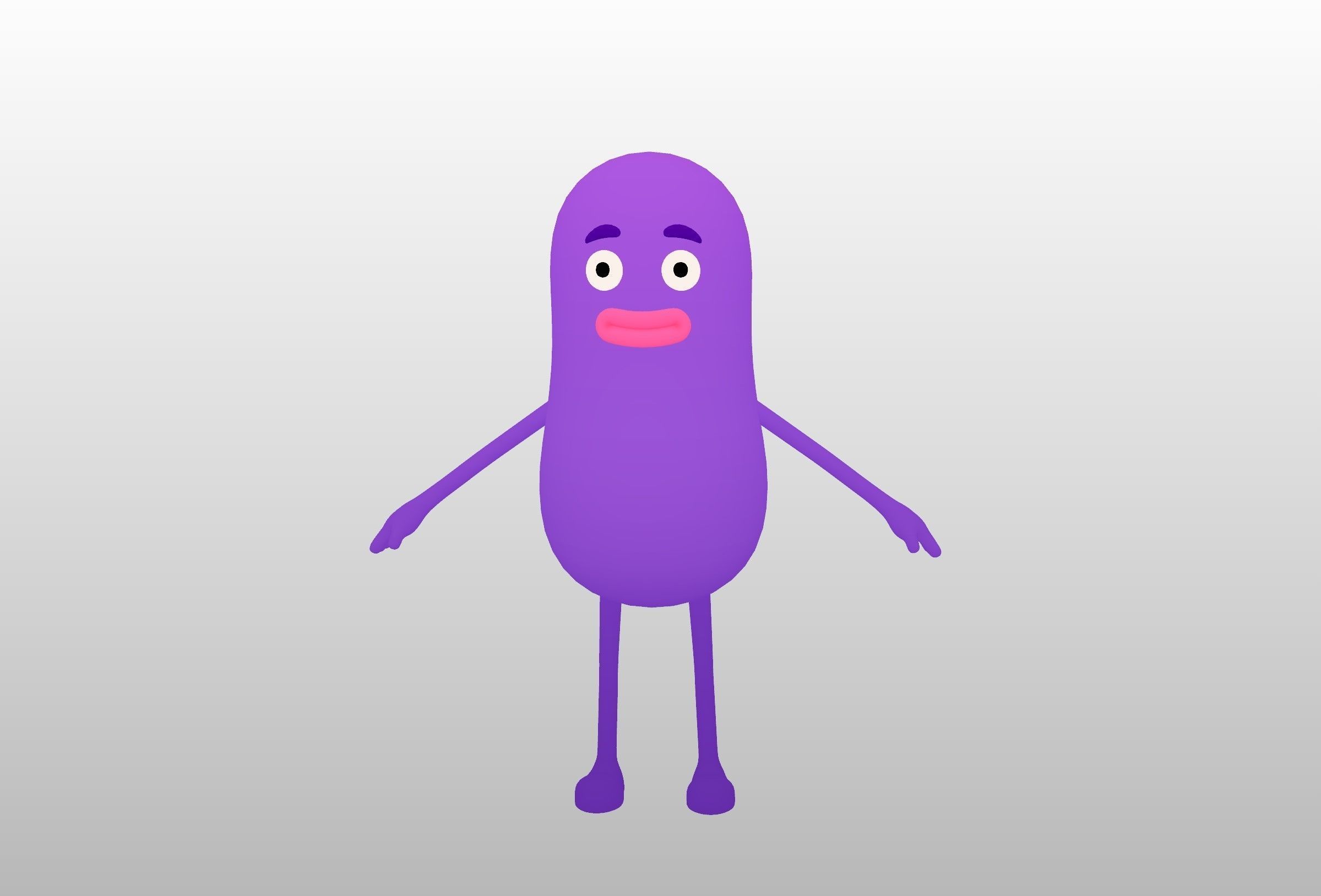 Character323 Purple Guy 3D model | CGTrader