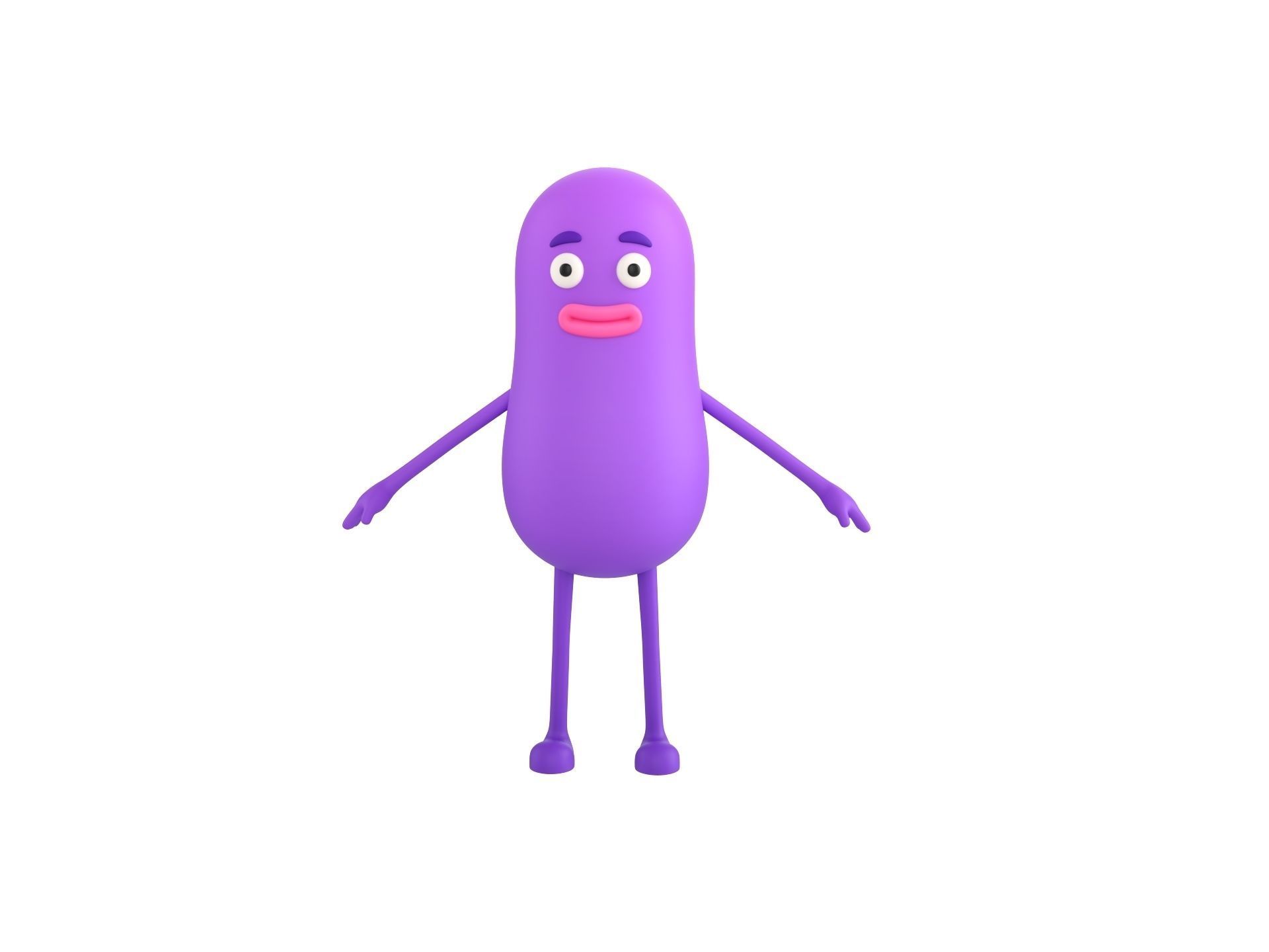 Character323 Purple Guy 3D model | CGTrader
