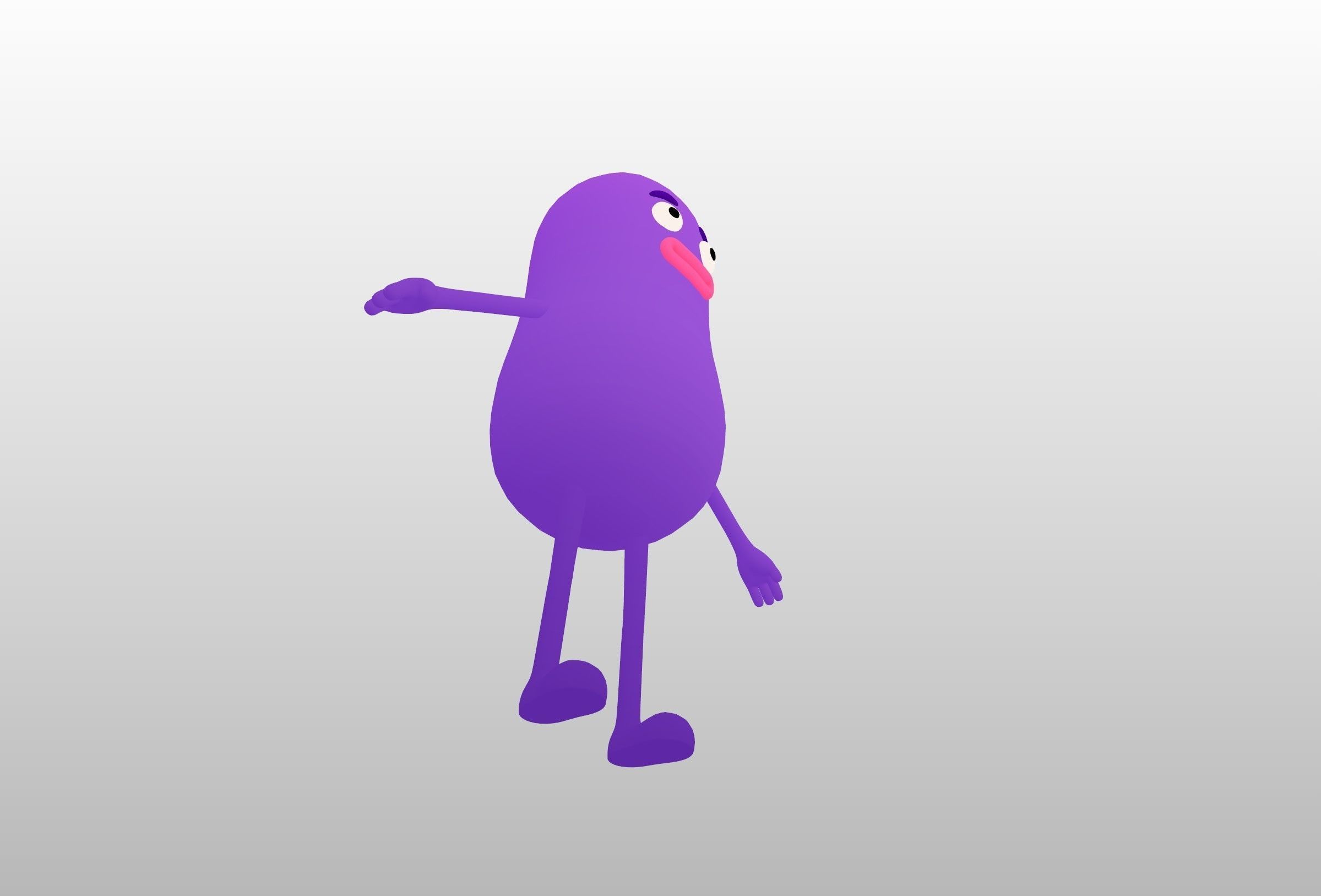 Character323 Purple Guy 3D model | CGTrader
