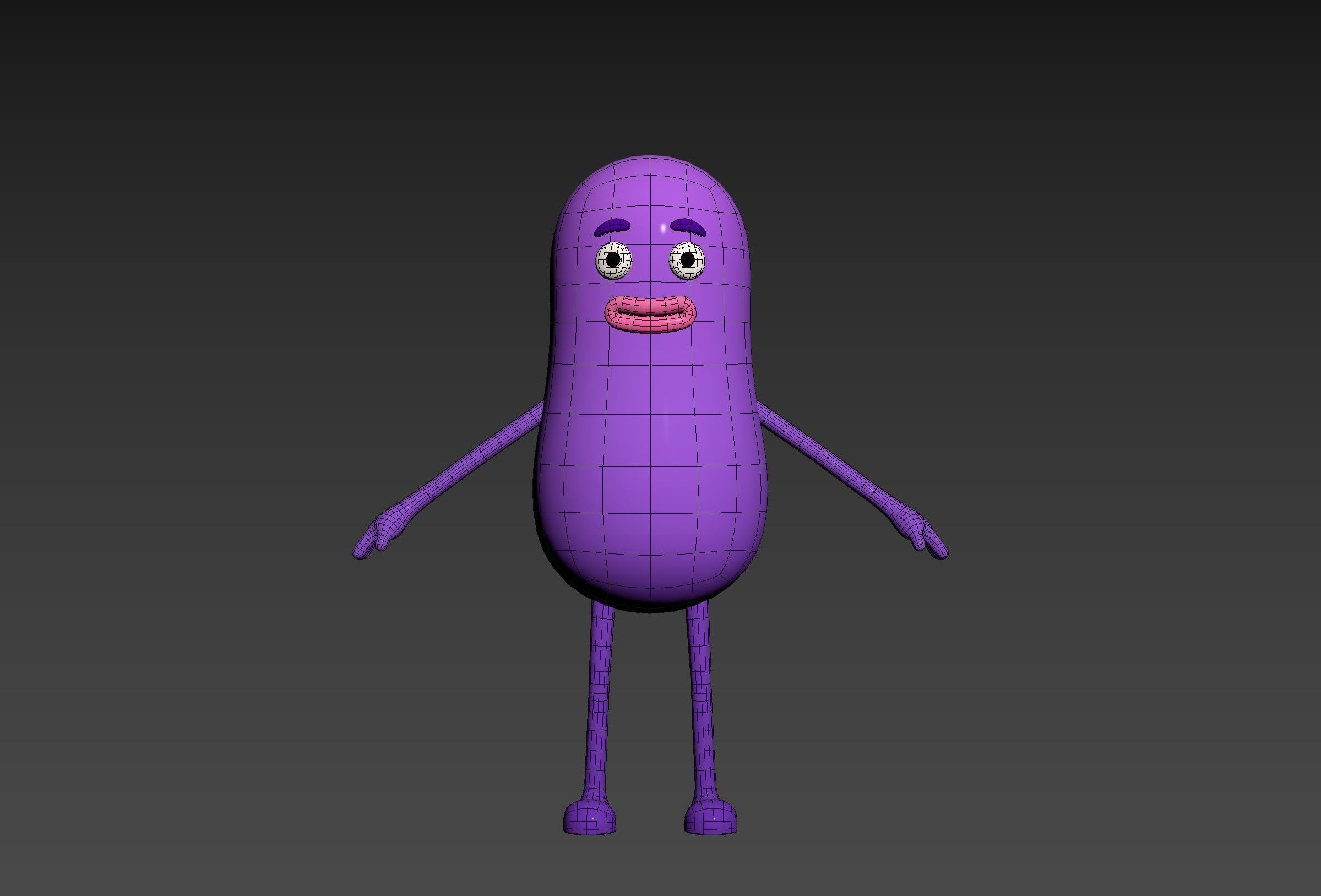 Character323 Purple Guy 3D model | CGTrader