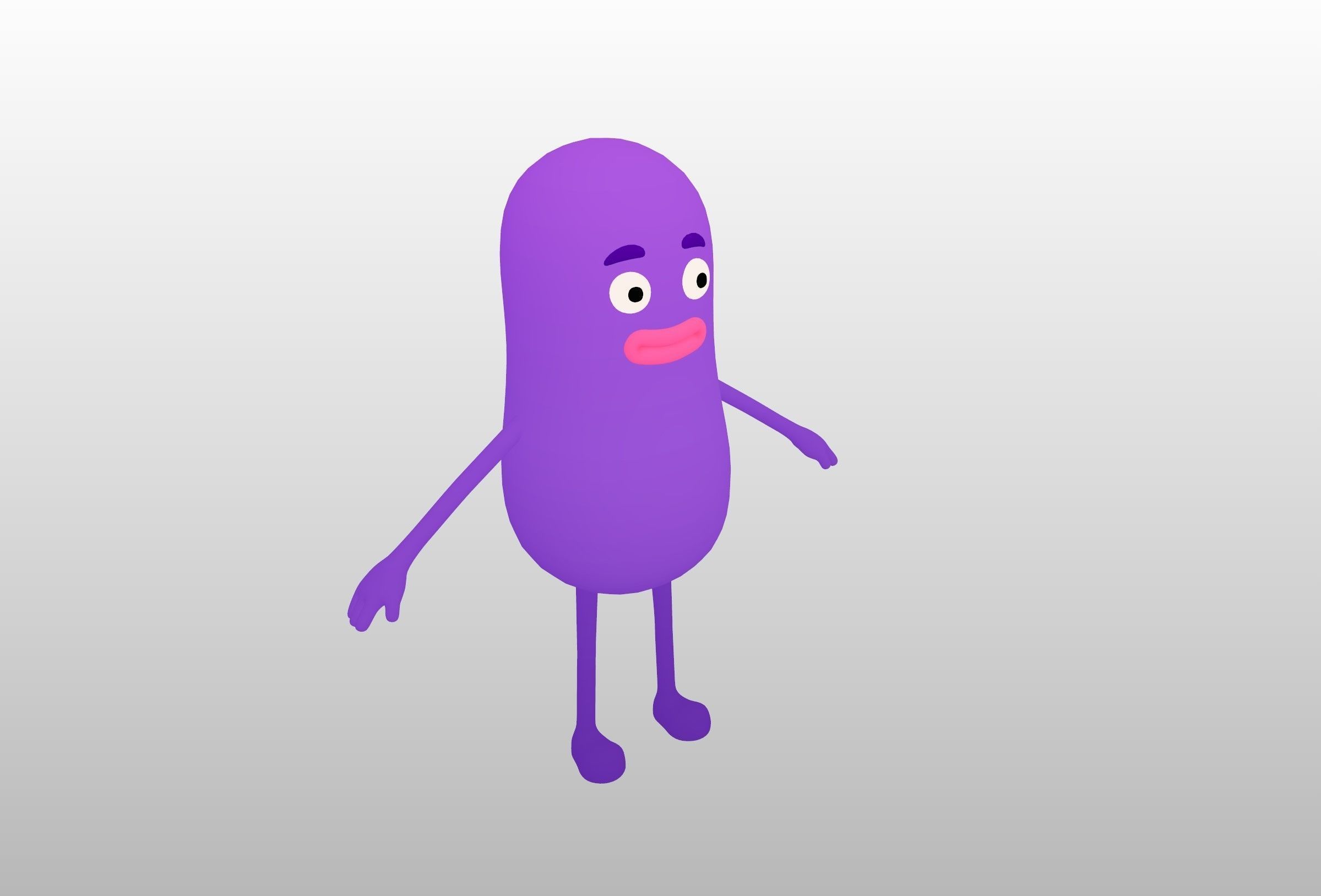 Character323 Purple Guy 3D model | CGTrader