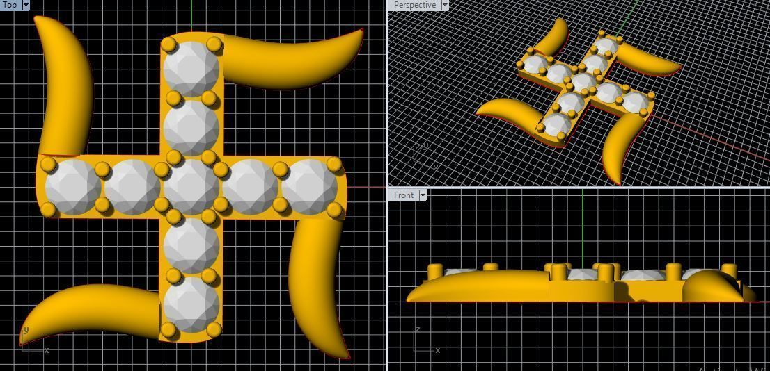 swastika pendant 3dm and stl file 3D model 3D printable | CGTrader