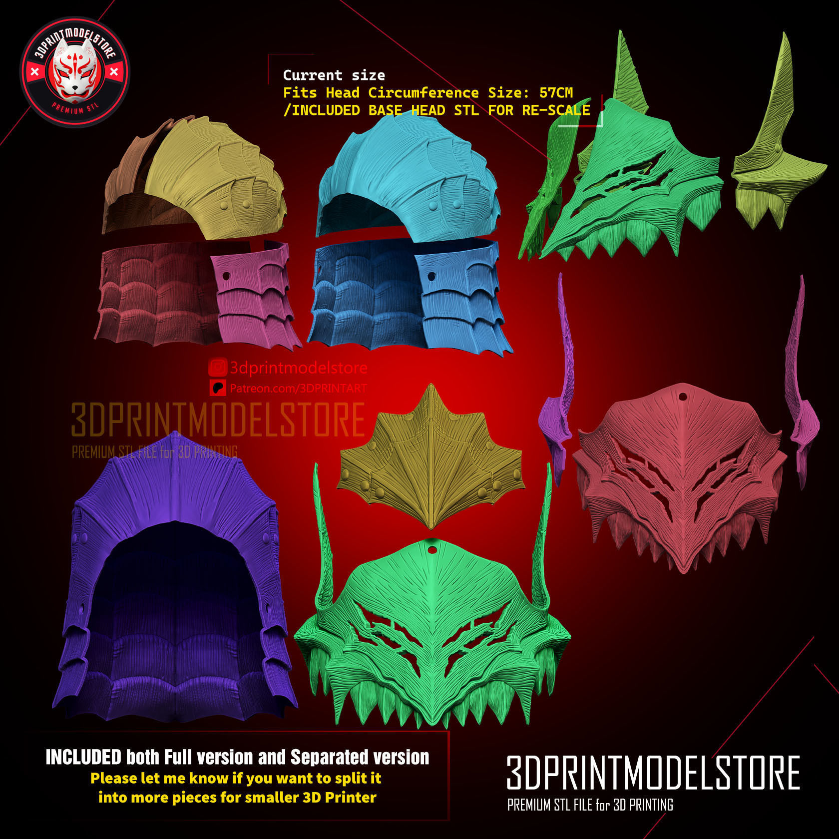 Berserk Guts Helmet Cosplay Props - Anime - Halloween 3D model 3D ...