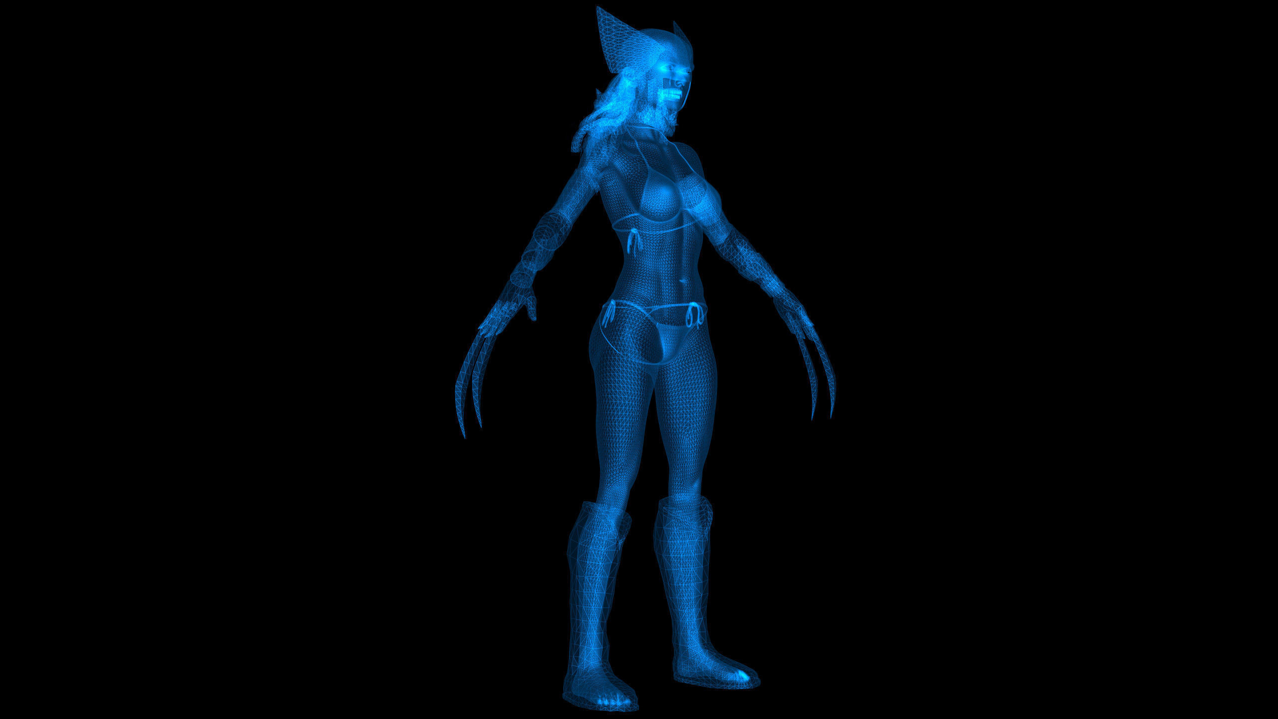 Wolverine - X-23 - Laura Kinney In A Bikini 3D model animated rigged ...