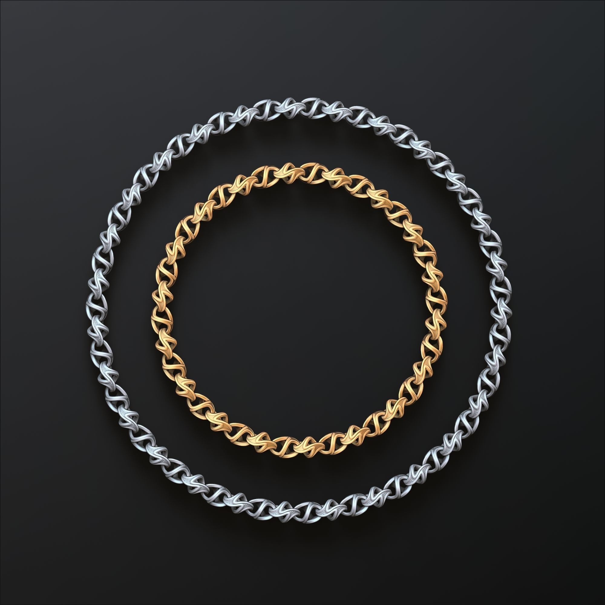 Twisted Abstract Chain 3D model 3D printable | CGTrader