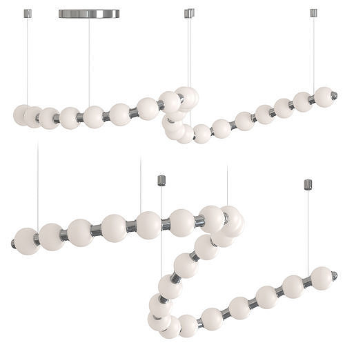 Akoya LED Chandelier 3D model | CGTrader