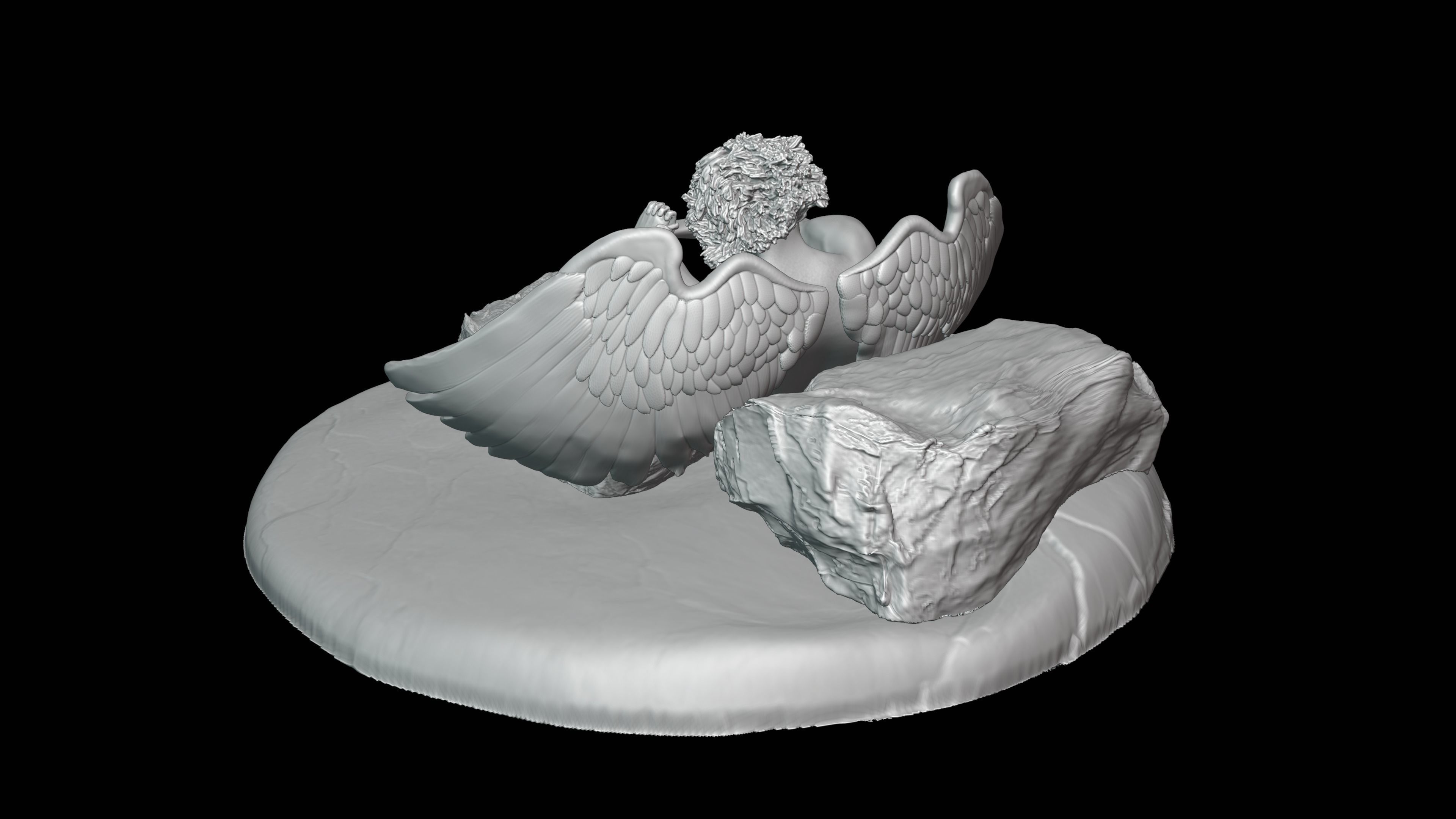 The Fallen Angel - 3D Print 3D model 3D printable | CGTrader