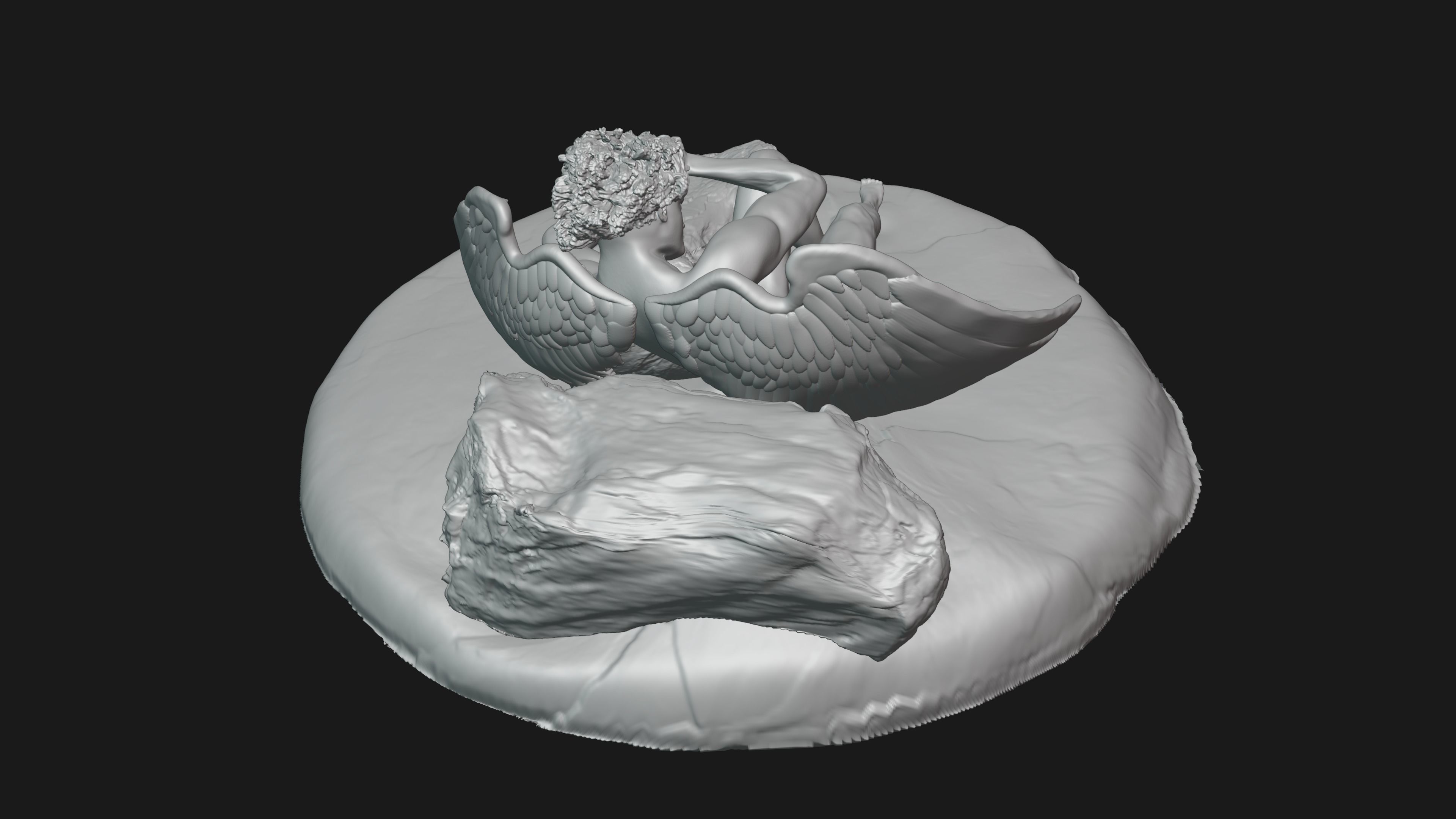 The Fallen Angel - 3D Print 3D model 3D printable | CGTrader