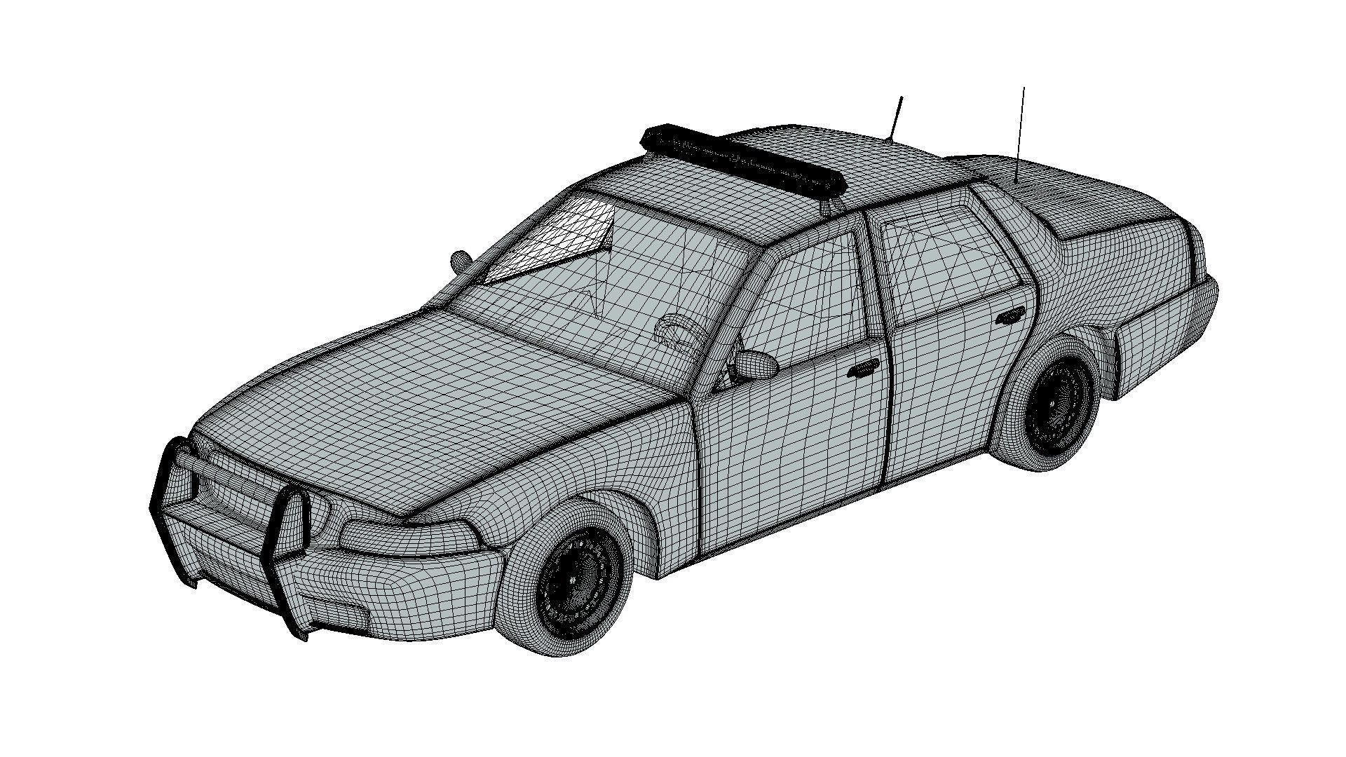 Police Car free 3D model rigged | CGTrader