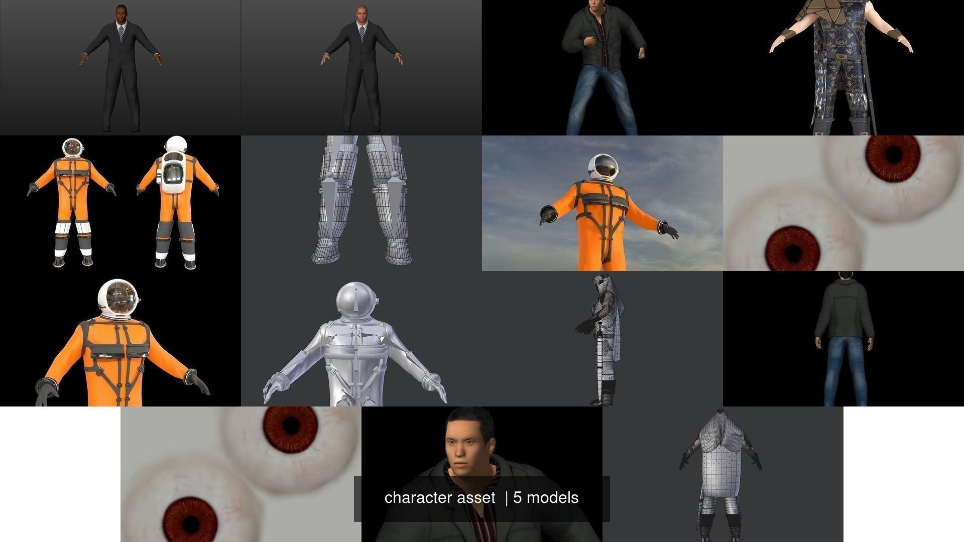3D Model Collection character asset VR / AR / low-poly | CGTrader