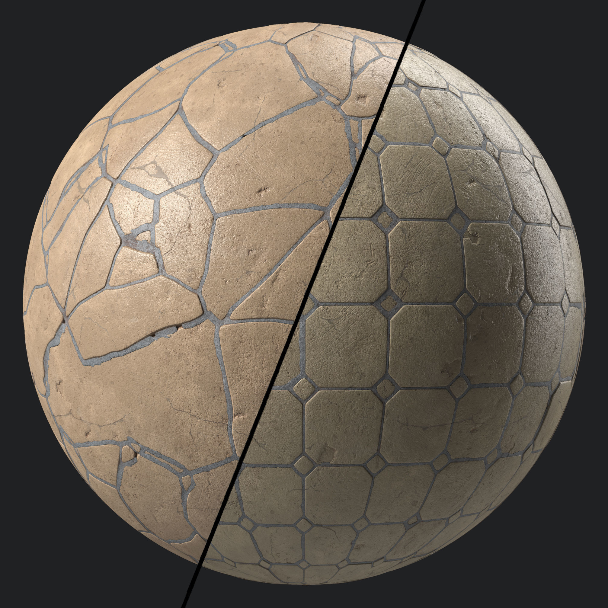 Texture Pavement Materials 103- Concrete Paving - Sbsar Pbr 4k Seamless ...