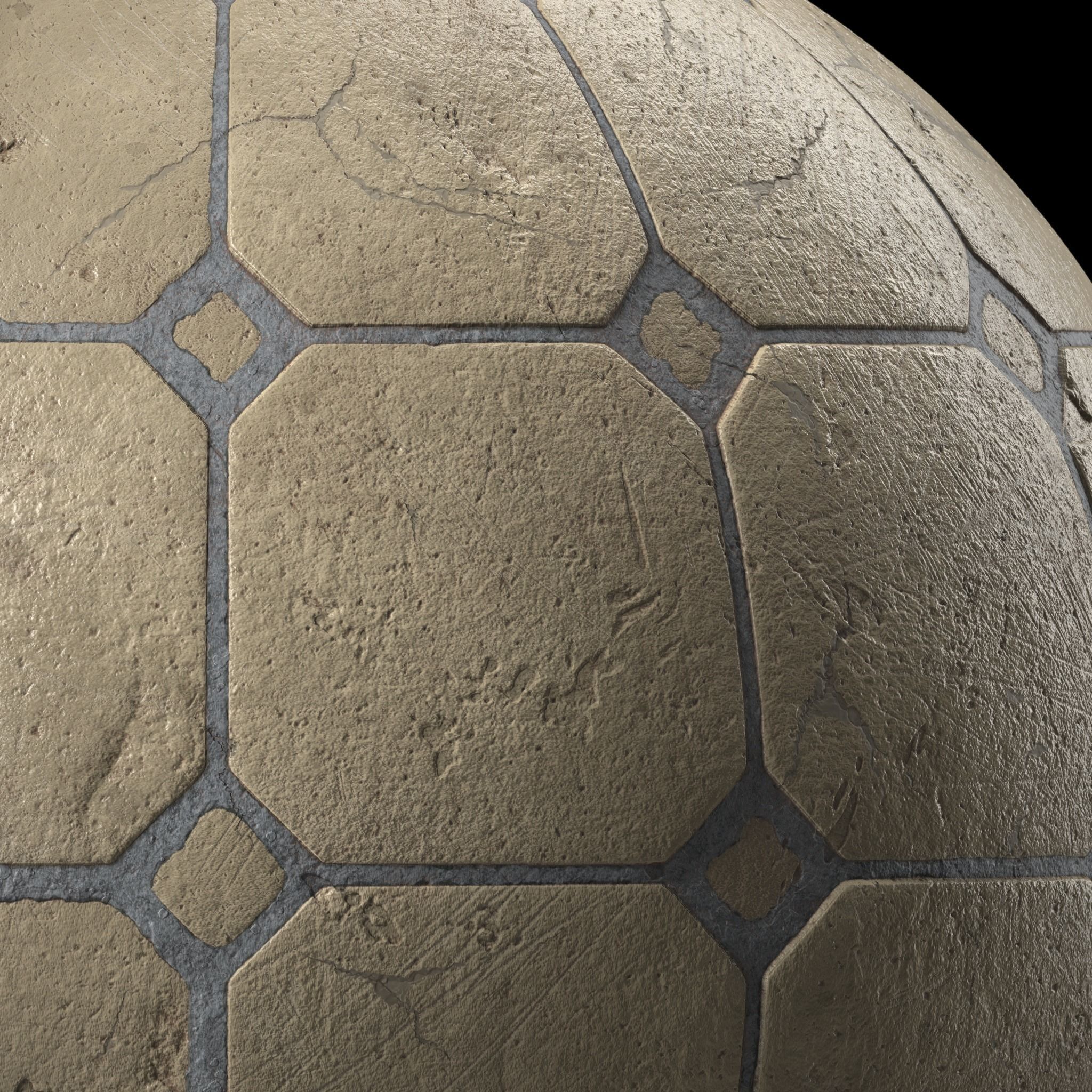 Texture Pavement Materials 103- Concrete Paving - Sbsar Pbr 4k Seamless ...