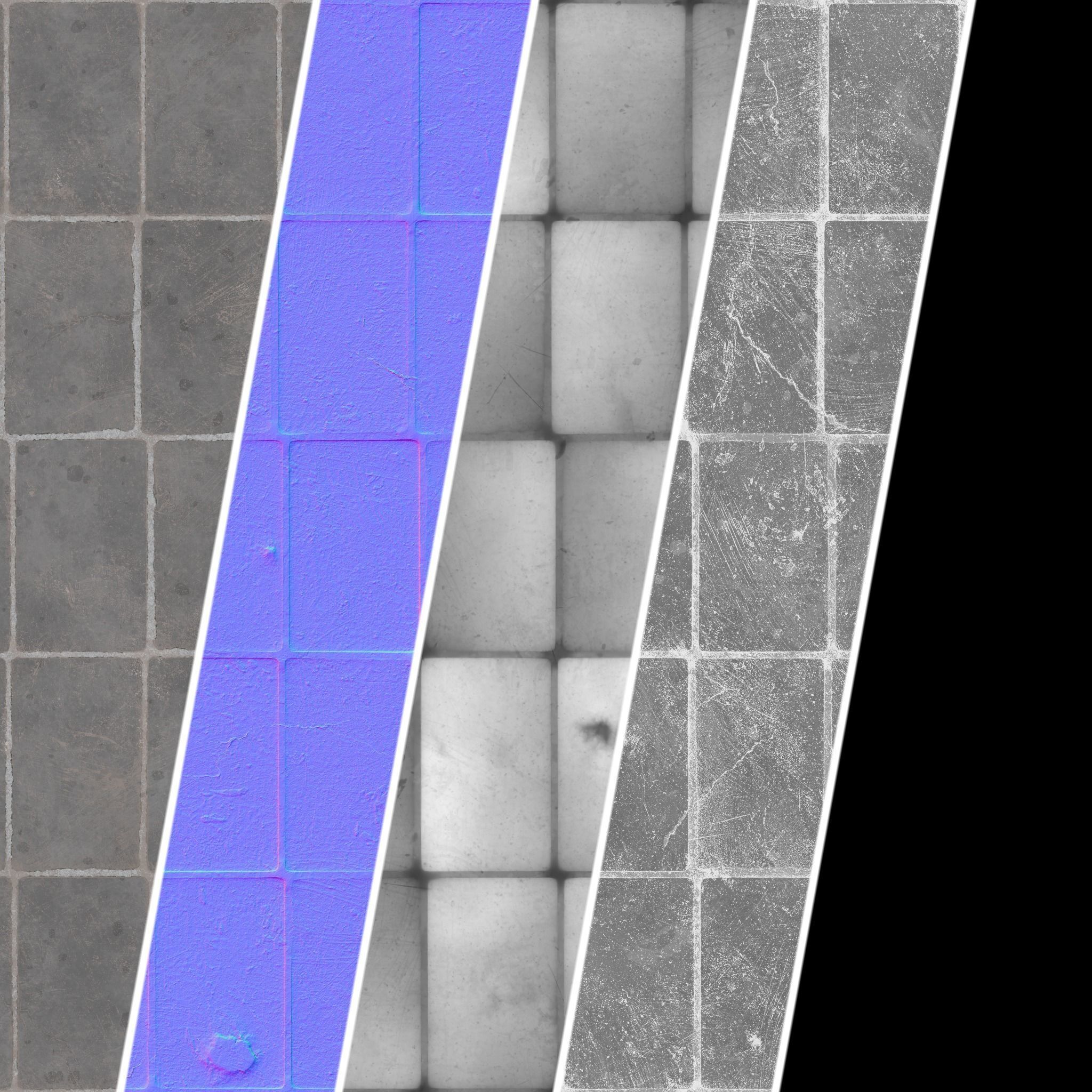 Texture Pavement Materials 104- Concrete Paving - Sbsar Pbr 4k Seamless ...