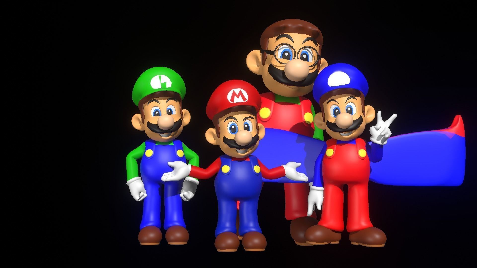 Nintendo 64 Era Mario and Luigi Models free 3D model rigged | CGTrader