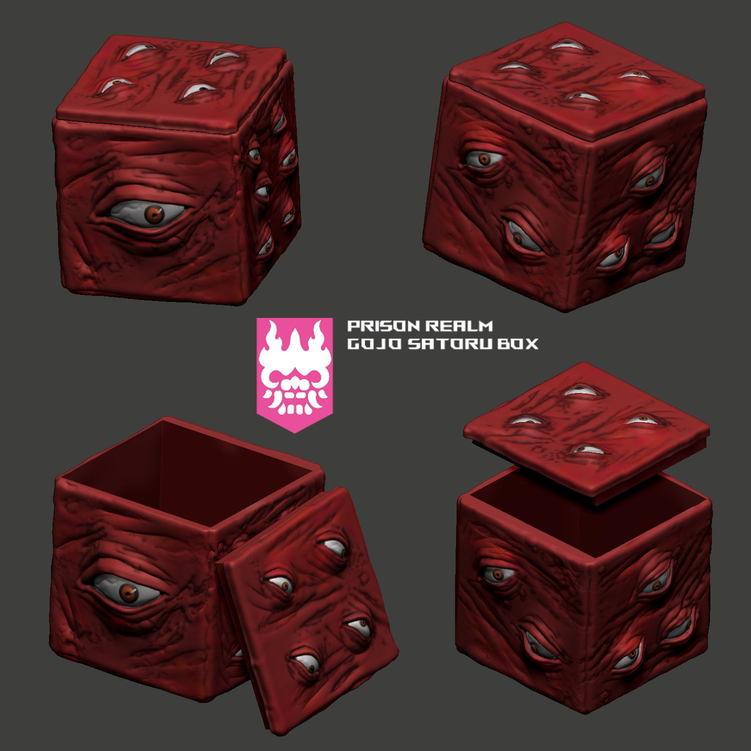 PRISON REALM OPEN EYE AND BOX -JUJUTSU KAISEN 3D model 3D printable ...