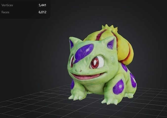 FREE Bulbasaur inspired creature free VR / AR / low-poly 3D model ...