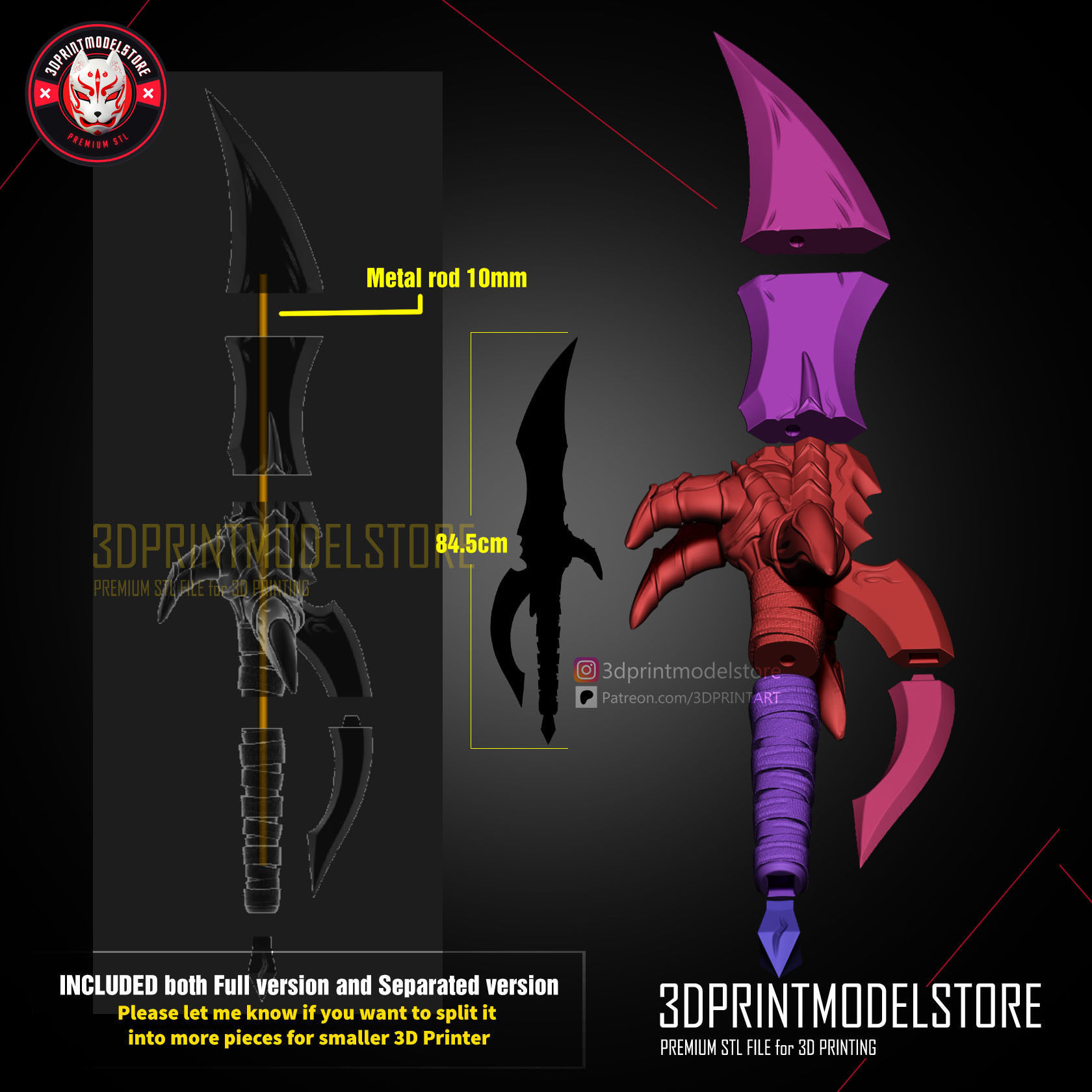 Solo Leveling - Kasaka Venom Fang Dagger Knife Weapon Cosplay 3D model ...