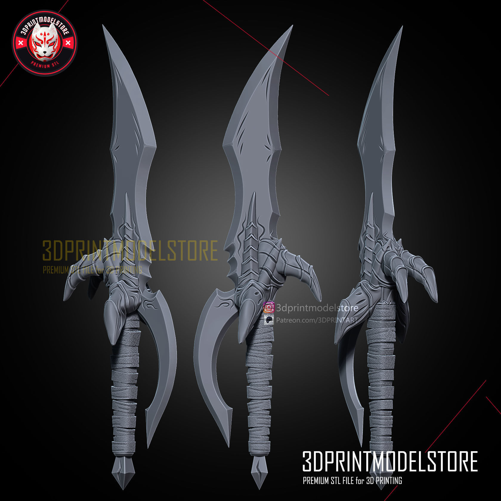 Solo Leveling - Kasaka Venom Fang Dagger Knife Weapon Cosplay 3D model ...