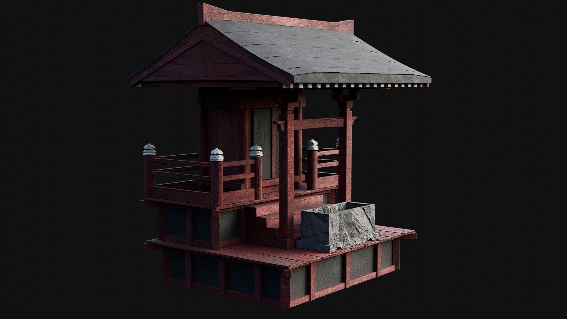 3D model JAPANESE ASIAN MEDIEVAL FEUDAL CITY STRUCTURES COLLECTION VR ...
