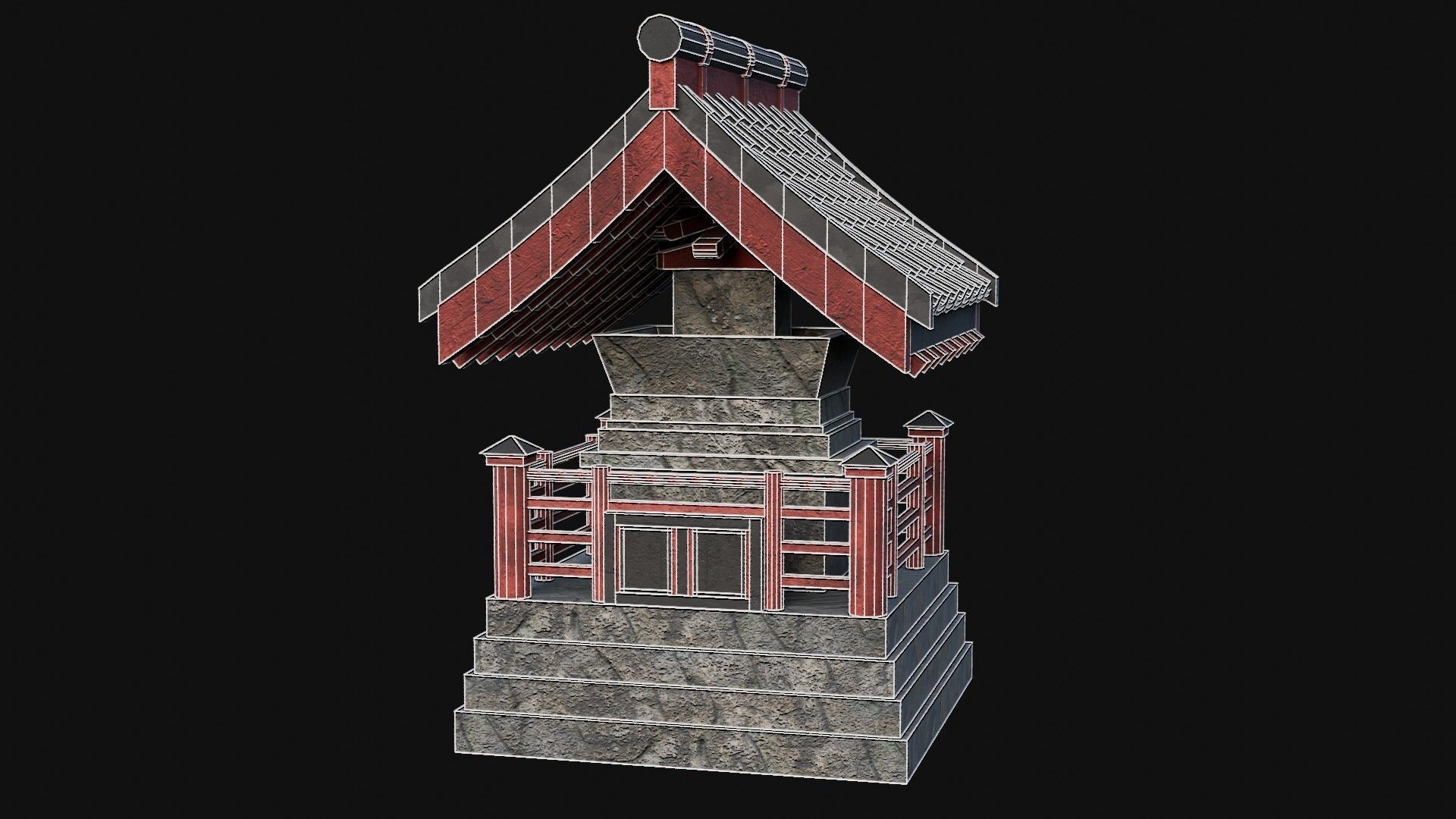 3D model JAPANESE ASIAN MEDIEVAL FEUDAL CITY STRUCTURES COLLECTION VR ...