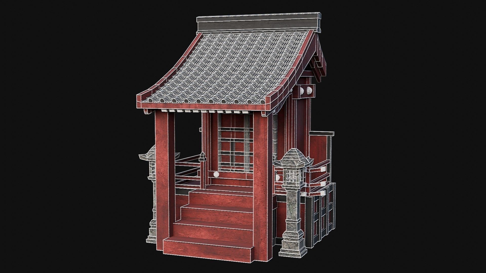 3D model JAPANESE ASIAN MEDIEVAL FEUDAL CITY STRUCTURES COLLECTION VR ...
