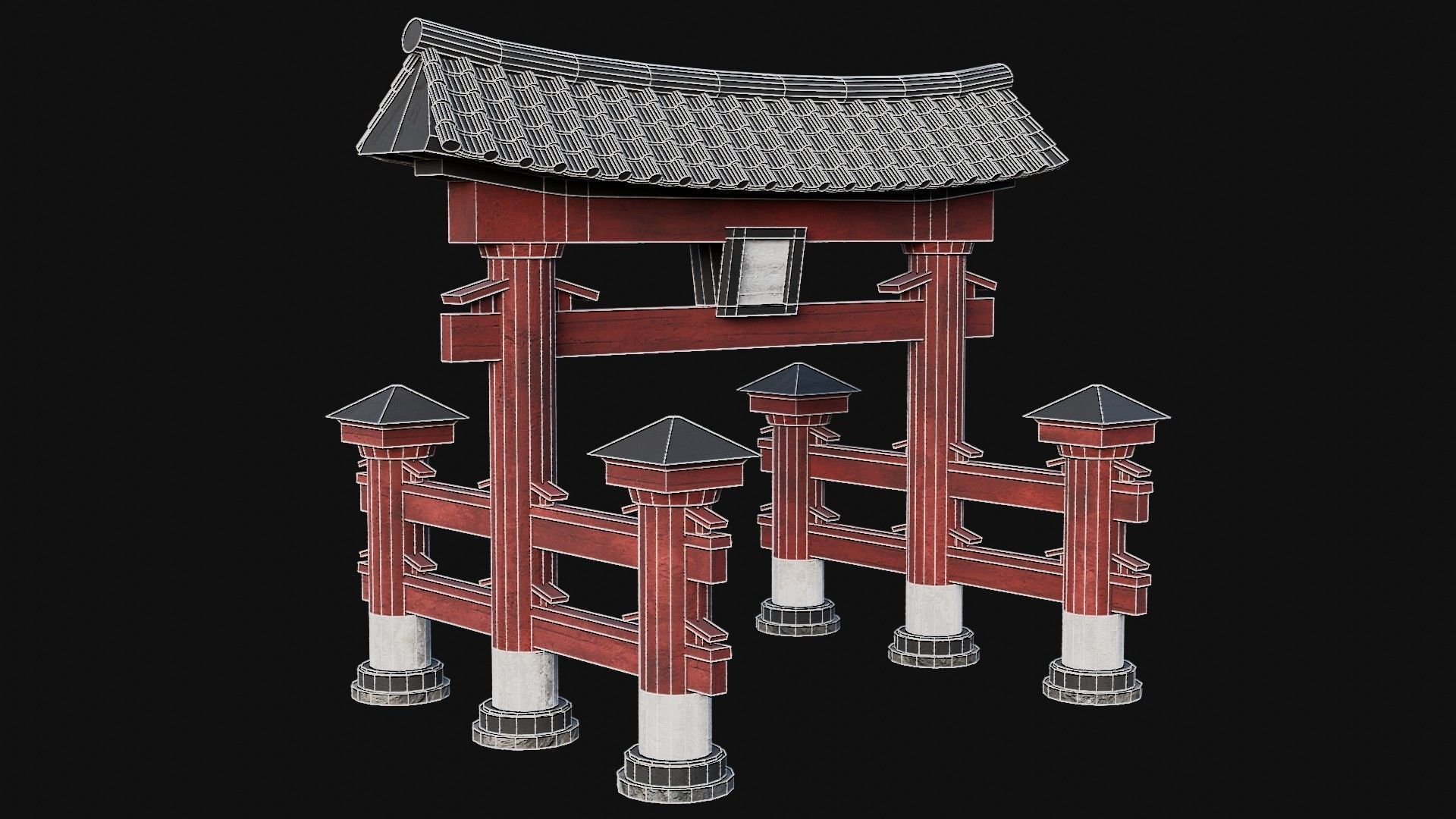 3D model JAPANESE ASIAN MEDIEVAL FEUDAL CITY STRUCTURES COLLECTION VR ...