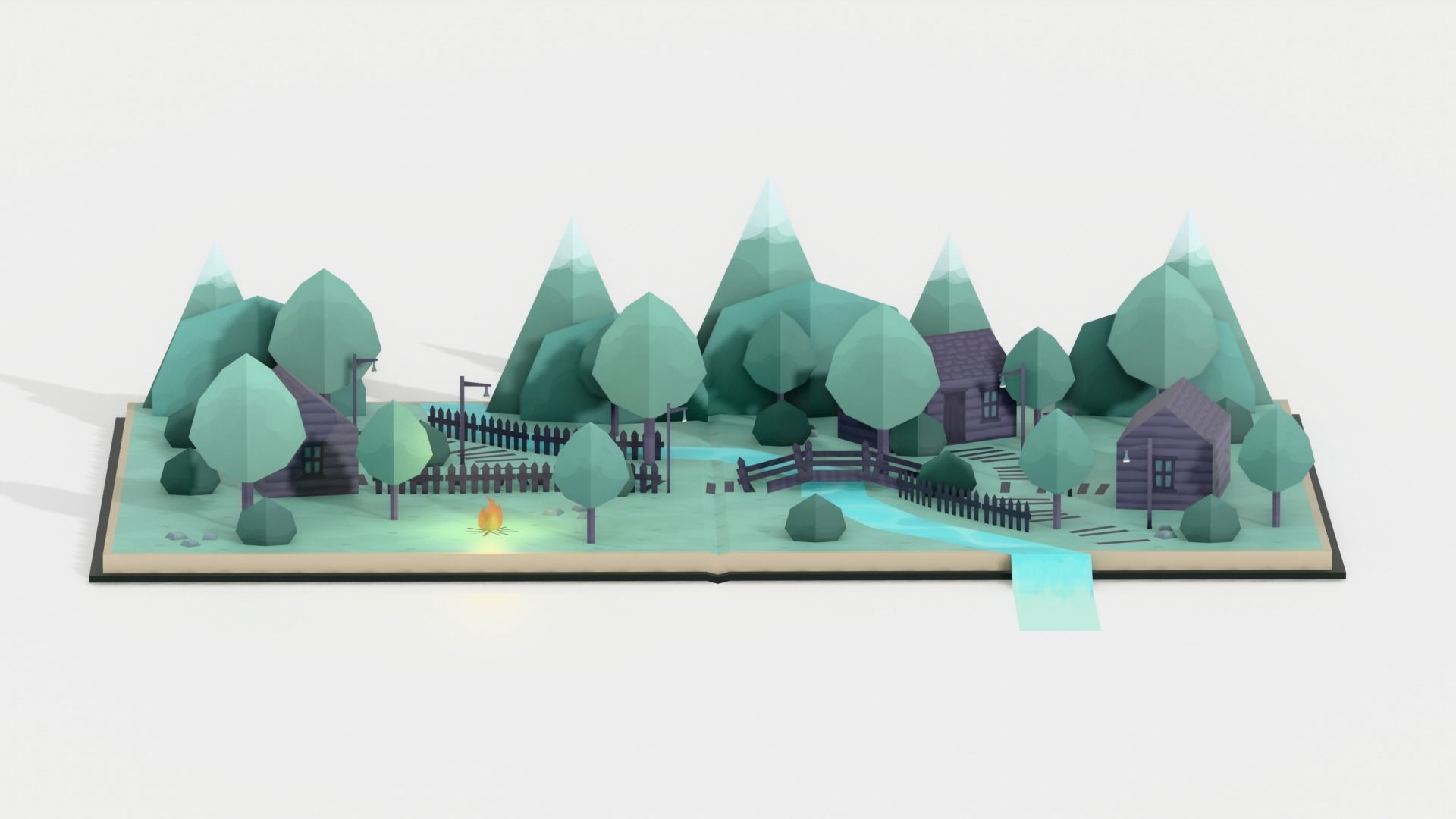Pop-Up Book free VR / AR / low-poly 3D model | CGTrader