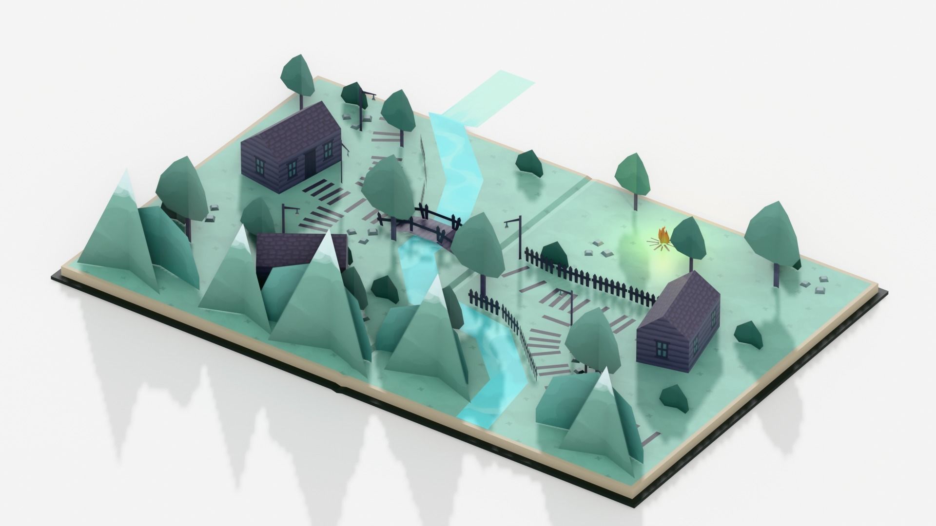 Pop-Up Book free VR / AR / low-poly 3D model | CGTrader