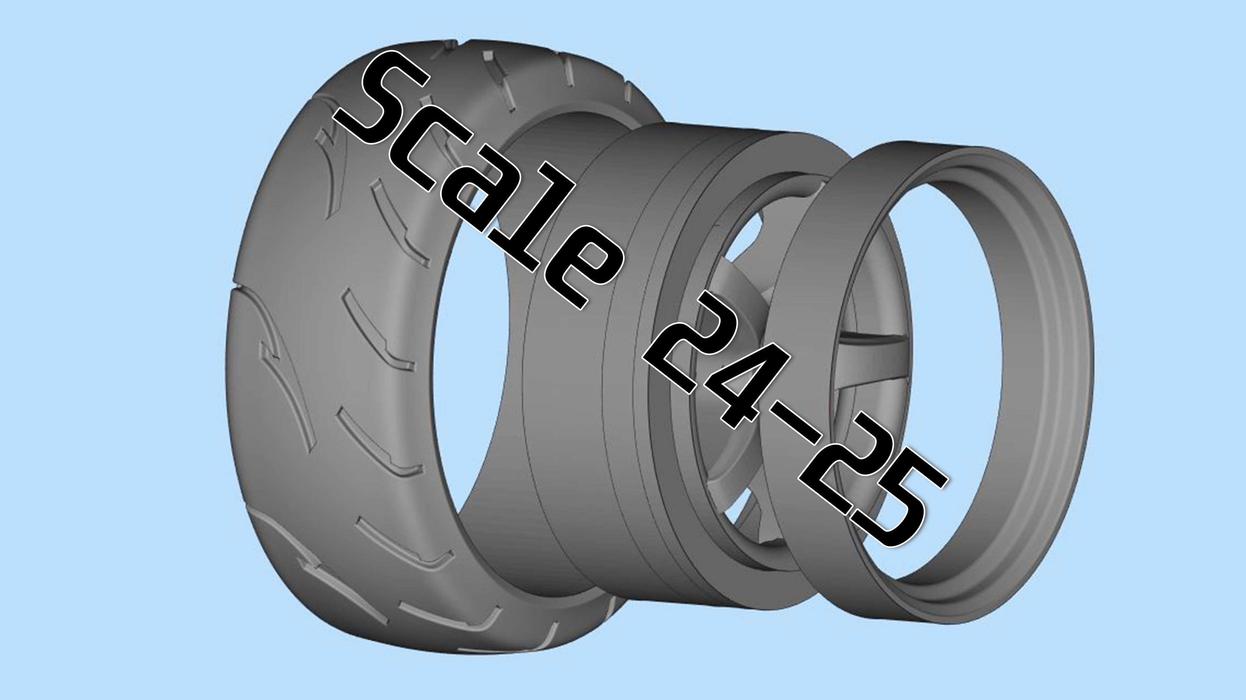 3d printing Tire Rims Wheel set for miniatures cars 3D model 3D ...