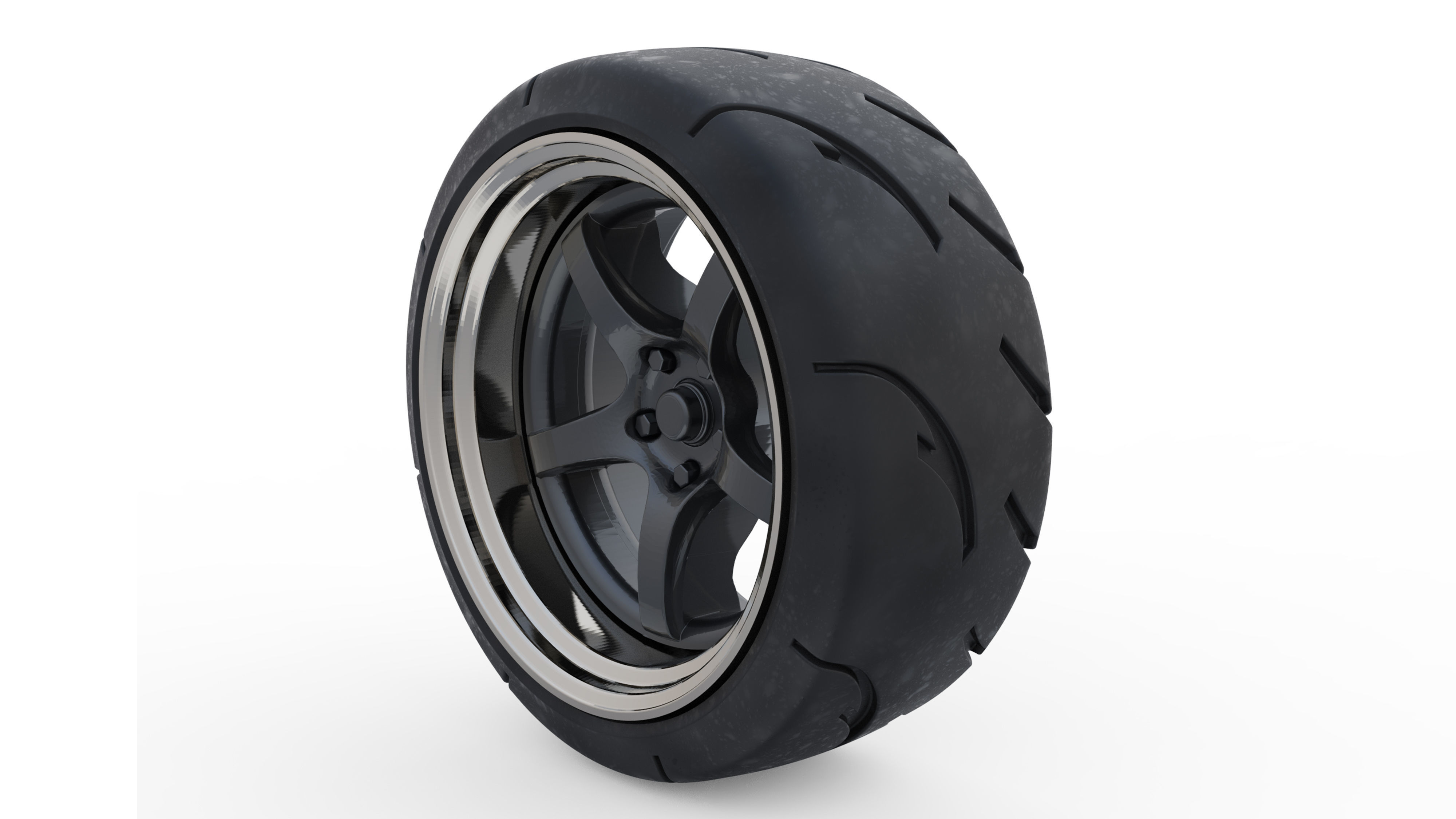 3d printing Tire Rims Wheel set for miniatures cars 3D model 3D ...