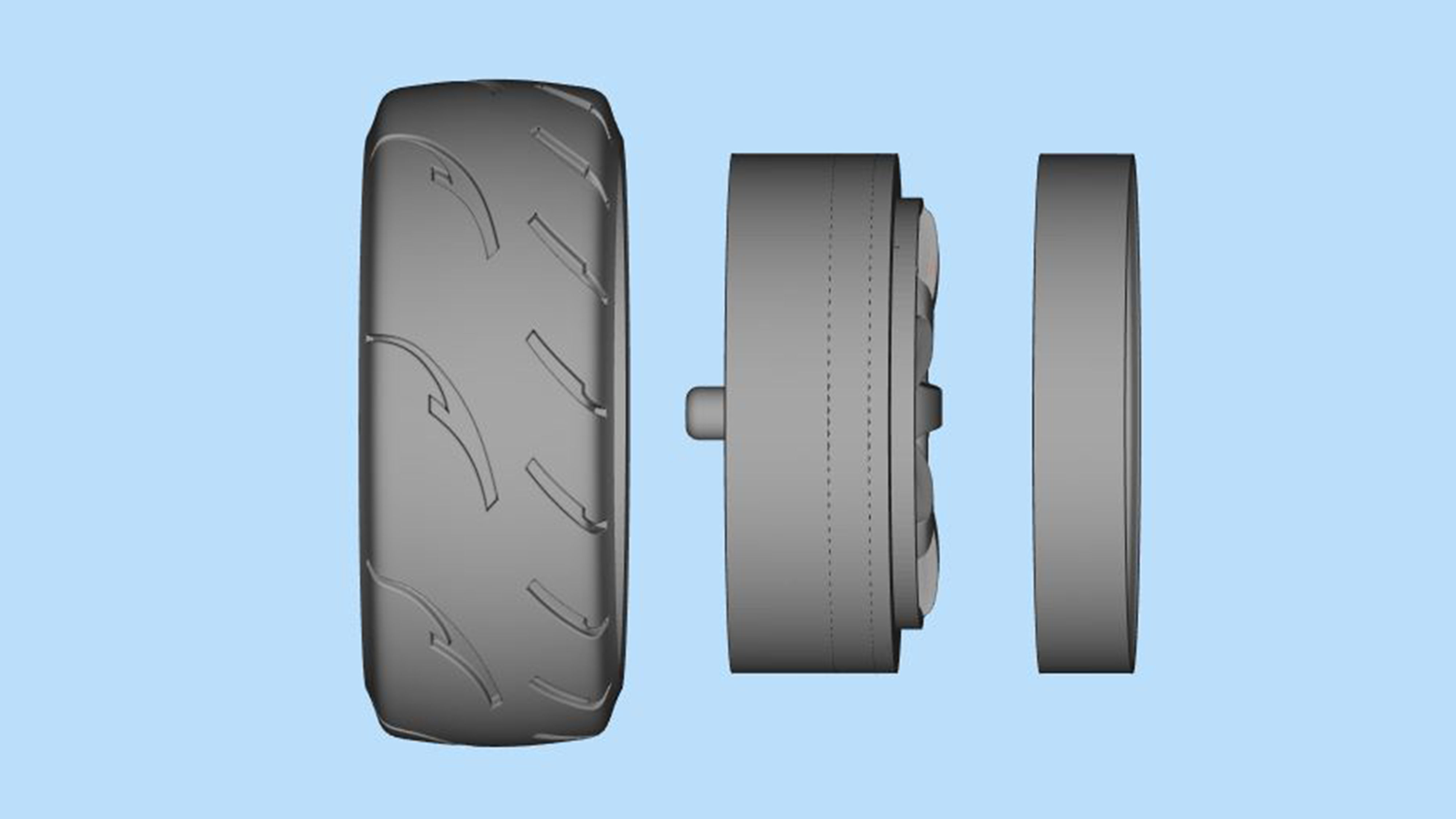 3d printing Tire Rims Wheel set for miniatures cars 3D model 3D ...