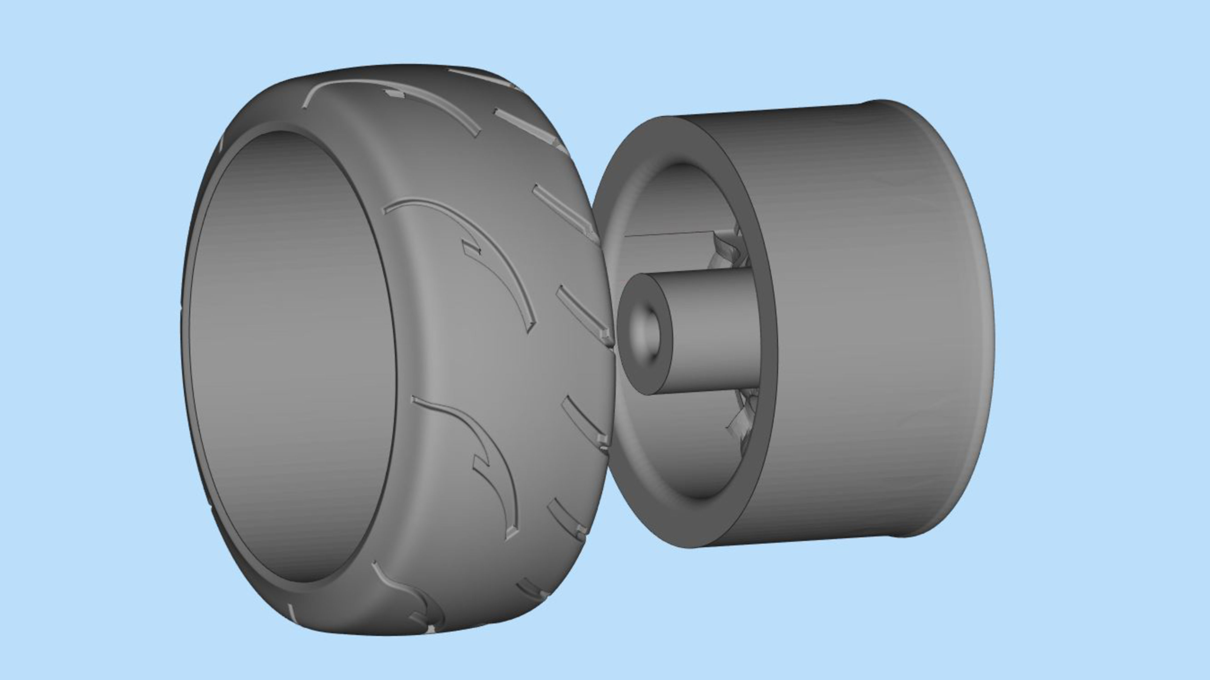 3d printing Tire Rims Wheel set for miniatures cars 3D model 3D ...