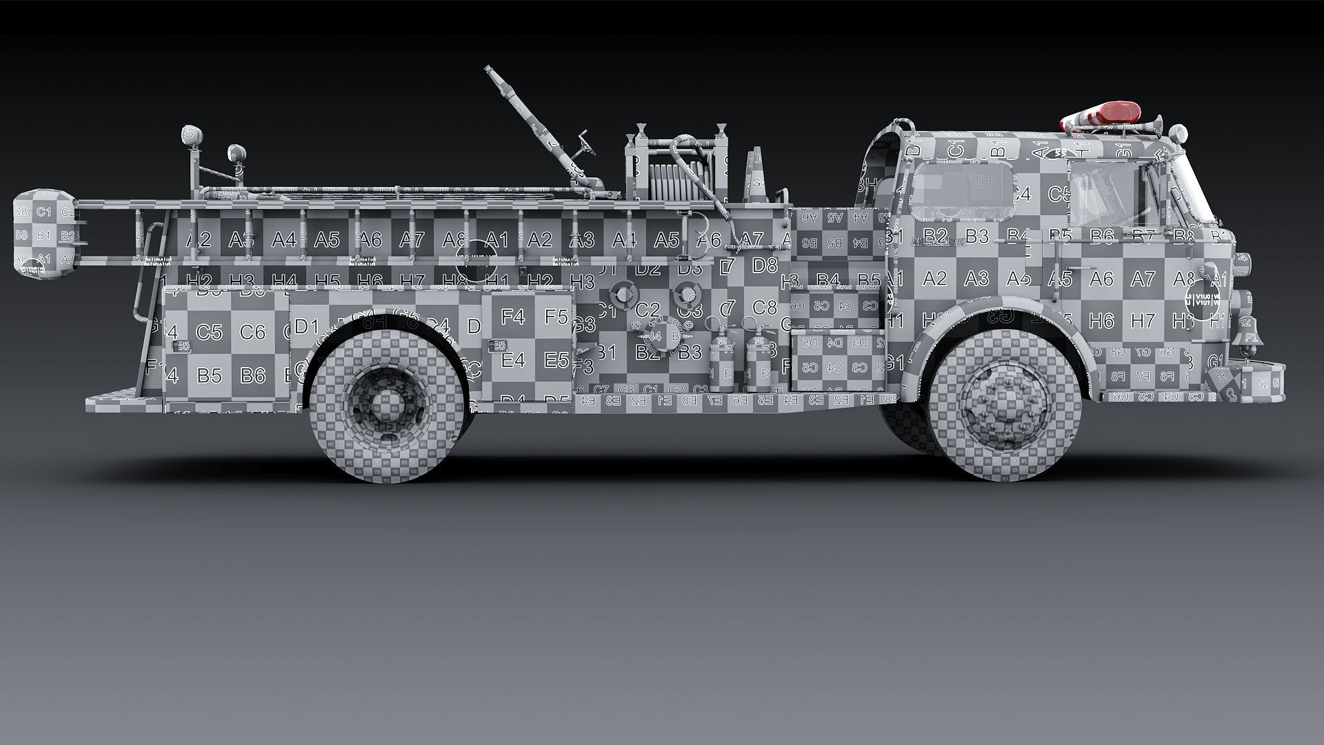 3D model Fire truck American La France 900 Chicago Fire Dep VR / AR ...