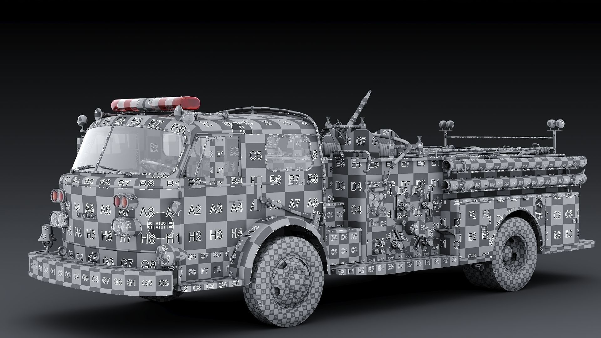 3D model Fire truck American La France 900 Chicago Fire Dep VR / AR ...