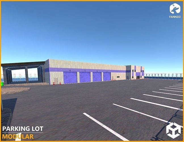 3D model Modular Parking Lot V1 - Unity VR / AR / low-poly | CGTrader