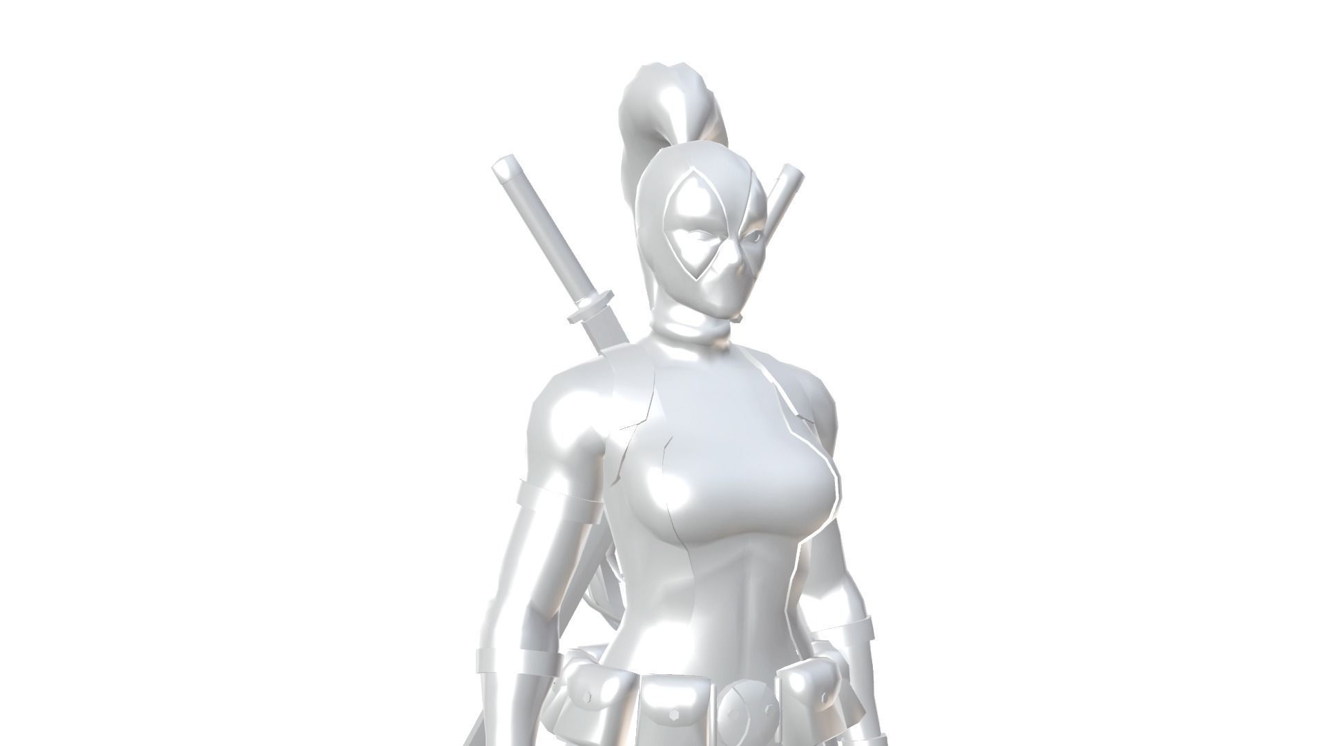 Lady Deadpool MCU 3D model rigged | CGTrader